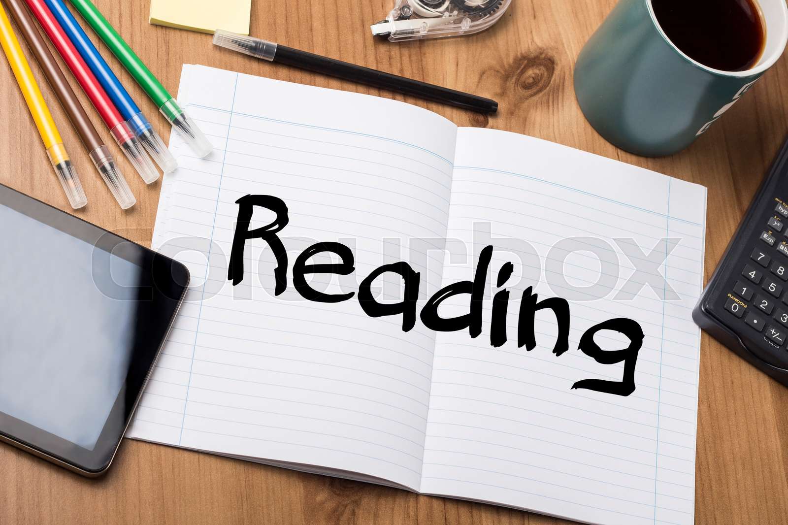 Reading - Note Pad With Text | Stock image | Colourbox