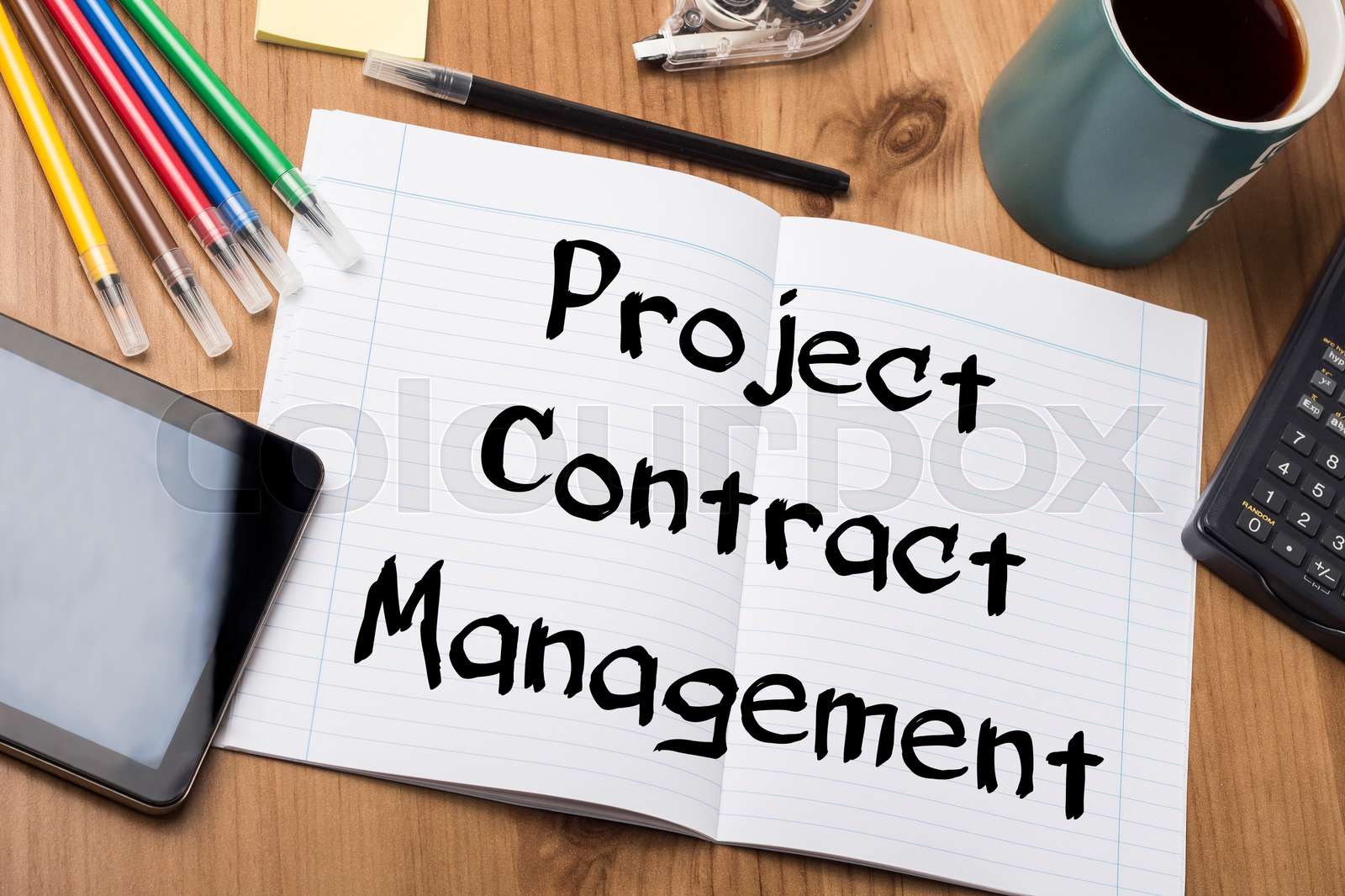 Project Contract Management PCM - Note Pad With Text | Stock image ...