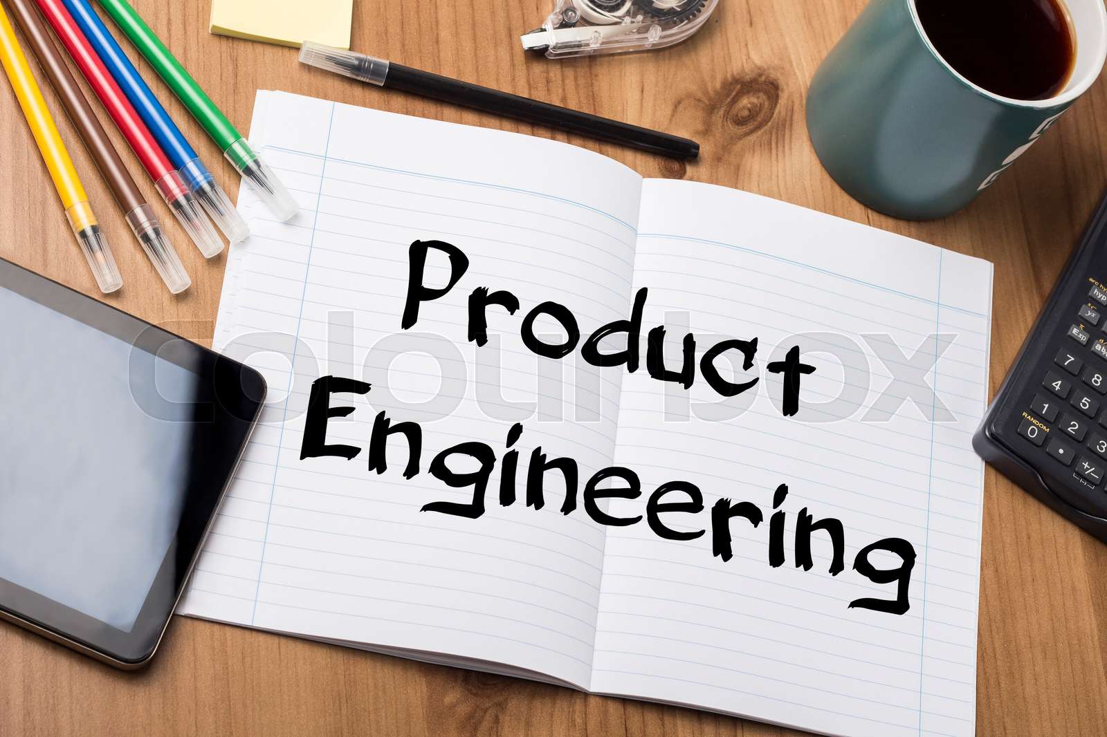 Product engineering - Note Pad With Text | Stock image | Colourbox