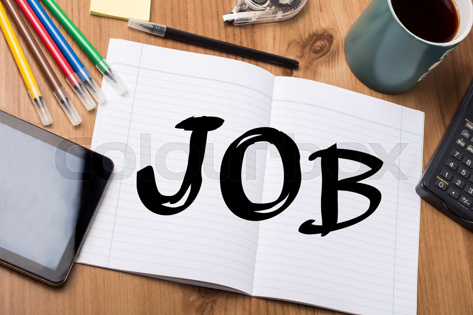 JOB - Note Pad With Text | Stock image | Colourbox