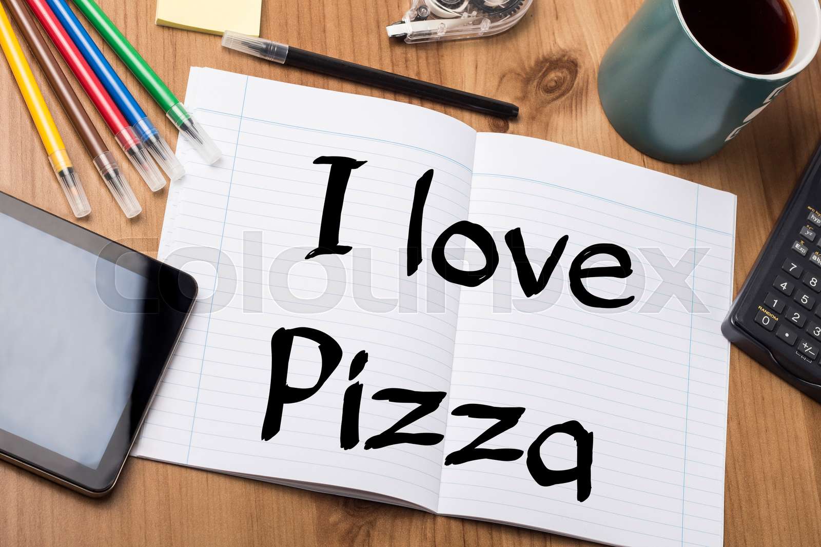 I love Pizza - Note Pad With Text | Stock image | Colourbox