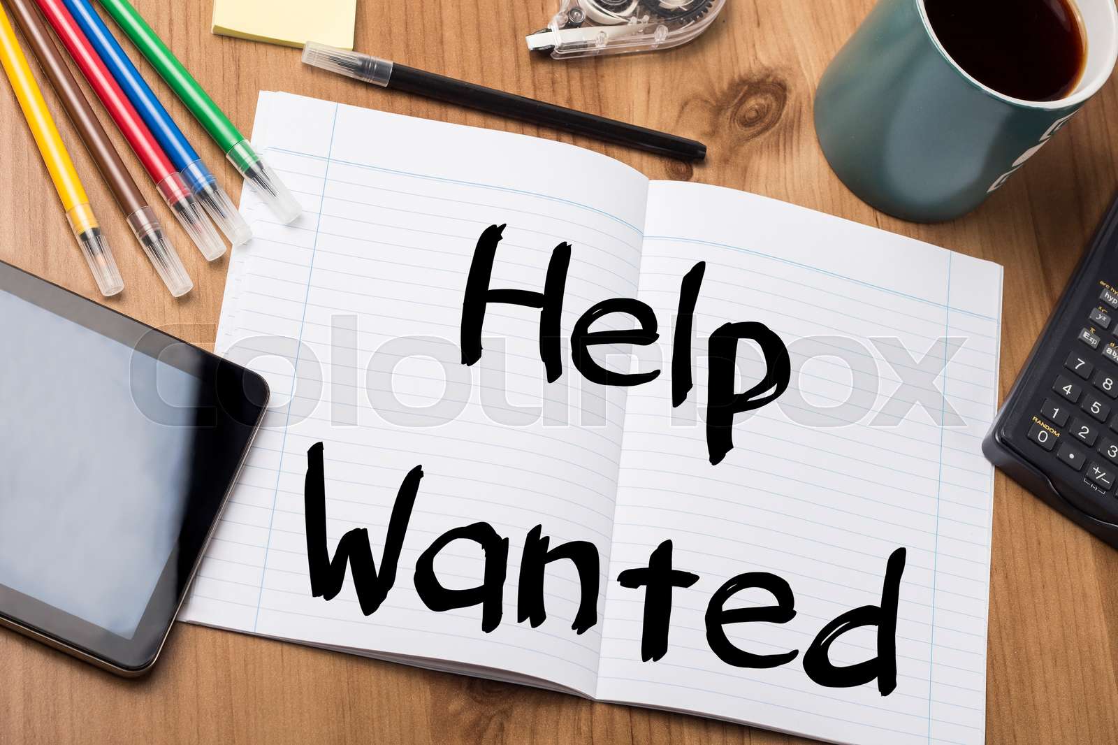 Help Wanted - Note Pad With Text | Stock image | Colourbox