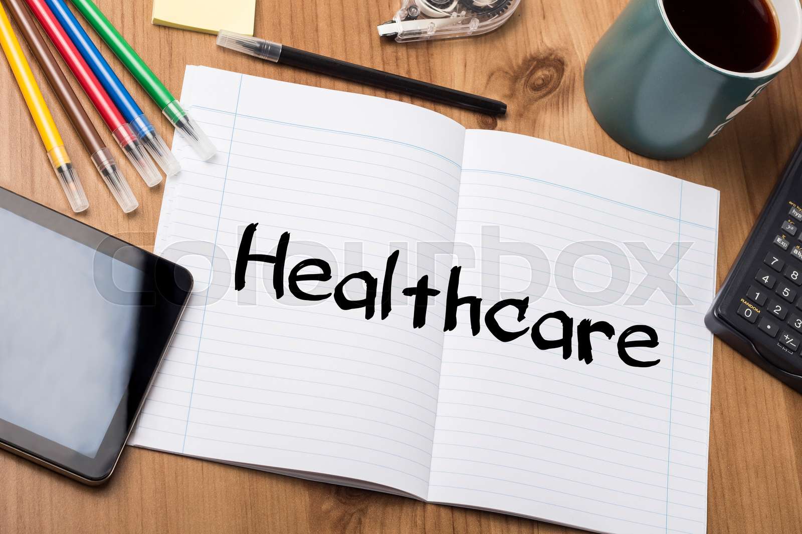 Healthcare - Note Pad With Text | Stock image | Colourbox