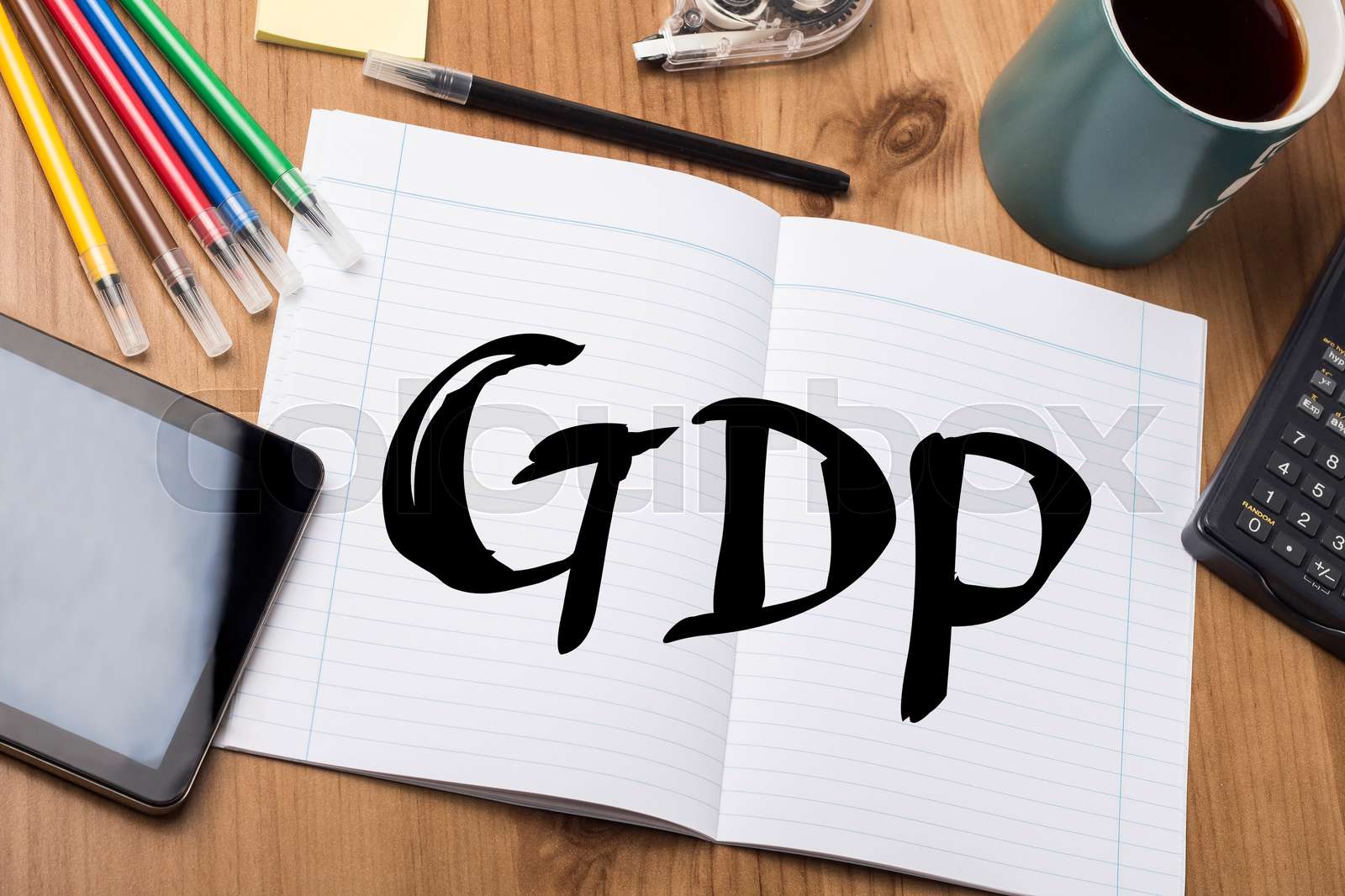 GDP - Note Pad With Text | Stock image | Colourbox