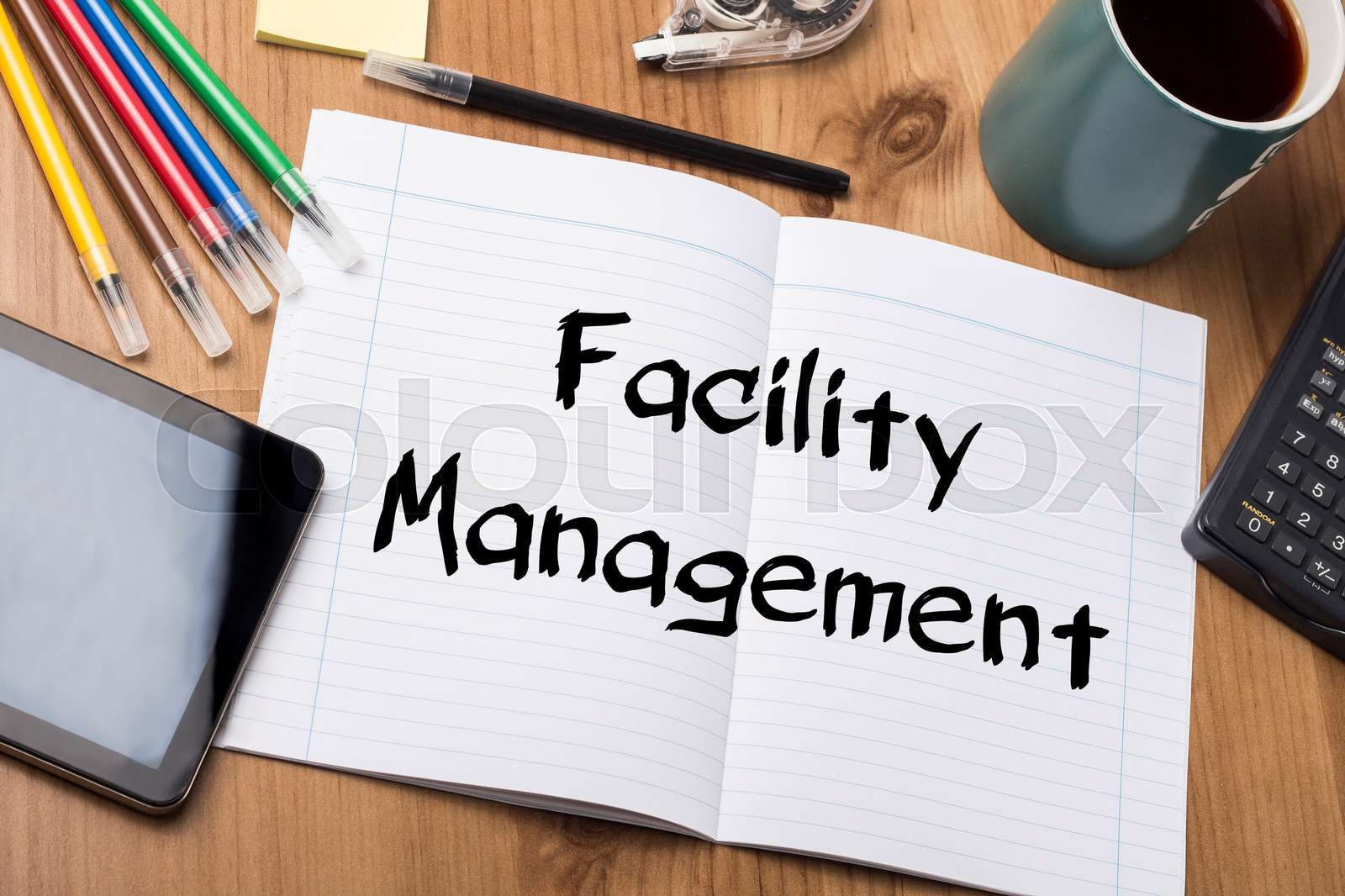 Facility Management - Note Pad With Text | Stock image | Colourbox