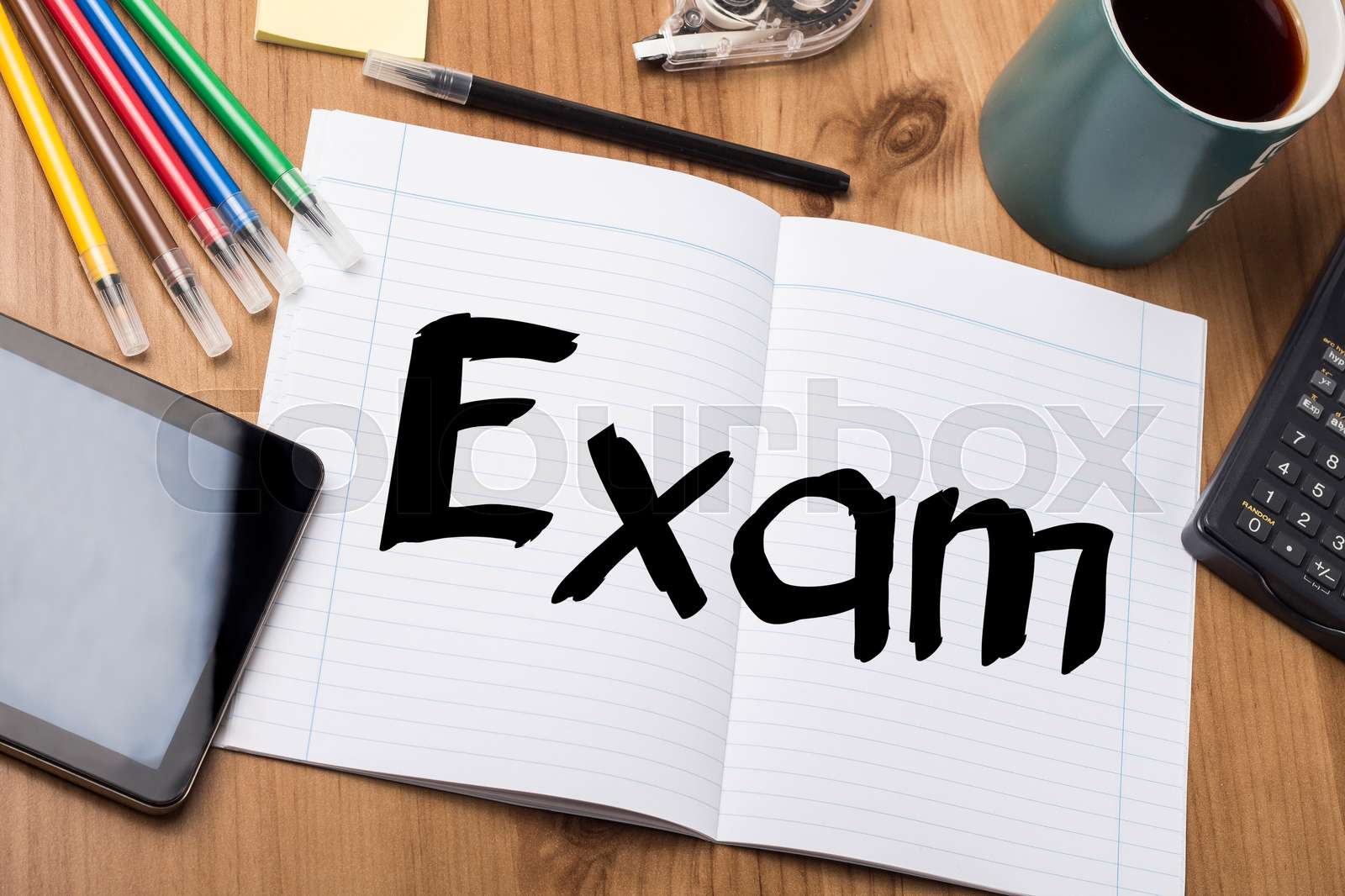 Exam - Note Pad With Text | Stock image | Colourbox
