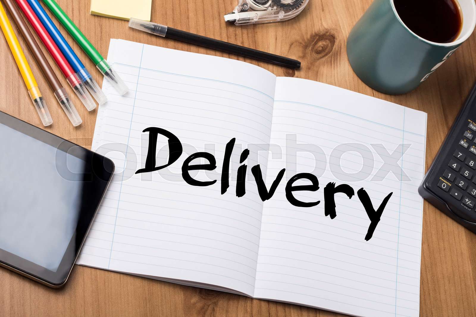 Delivery - Note Pad With Text | Stock image | Colourbox