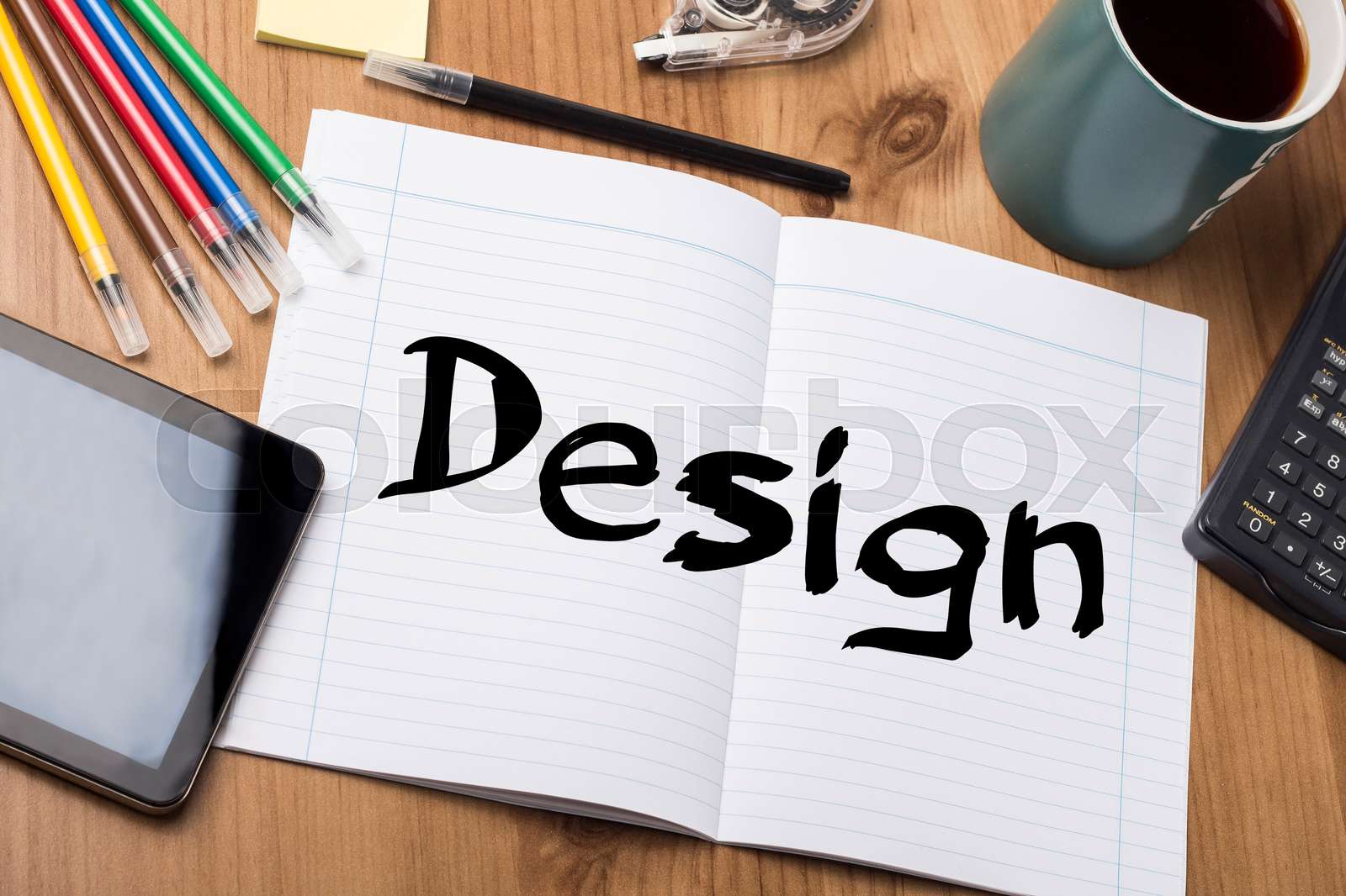 Design - Note Pad With Text | Stock image | Colourbox