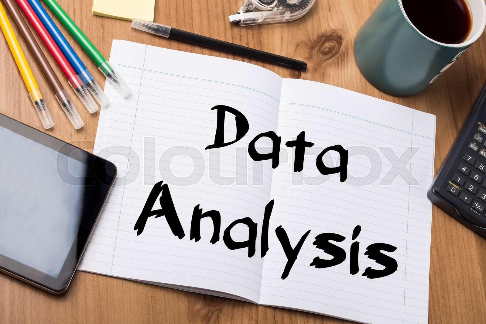 Data Analysis - Note Pad With Text | Stock image | Colourbox