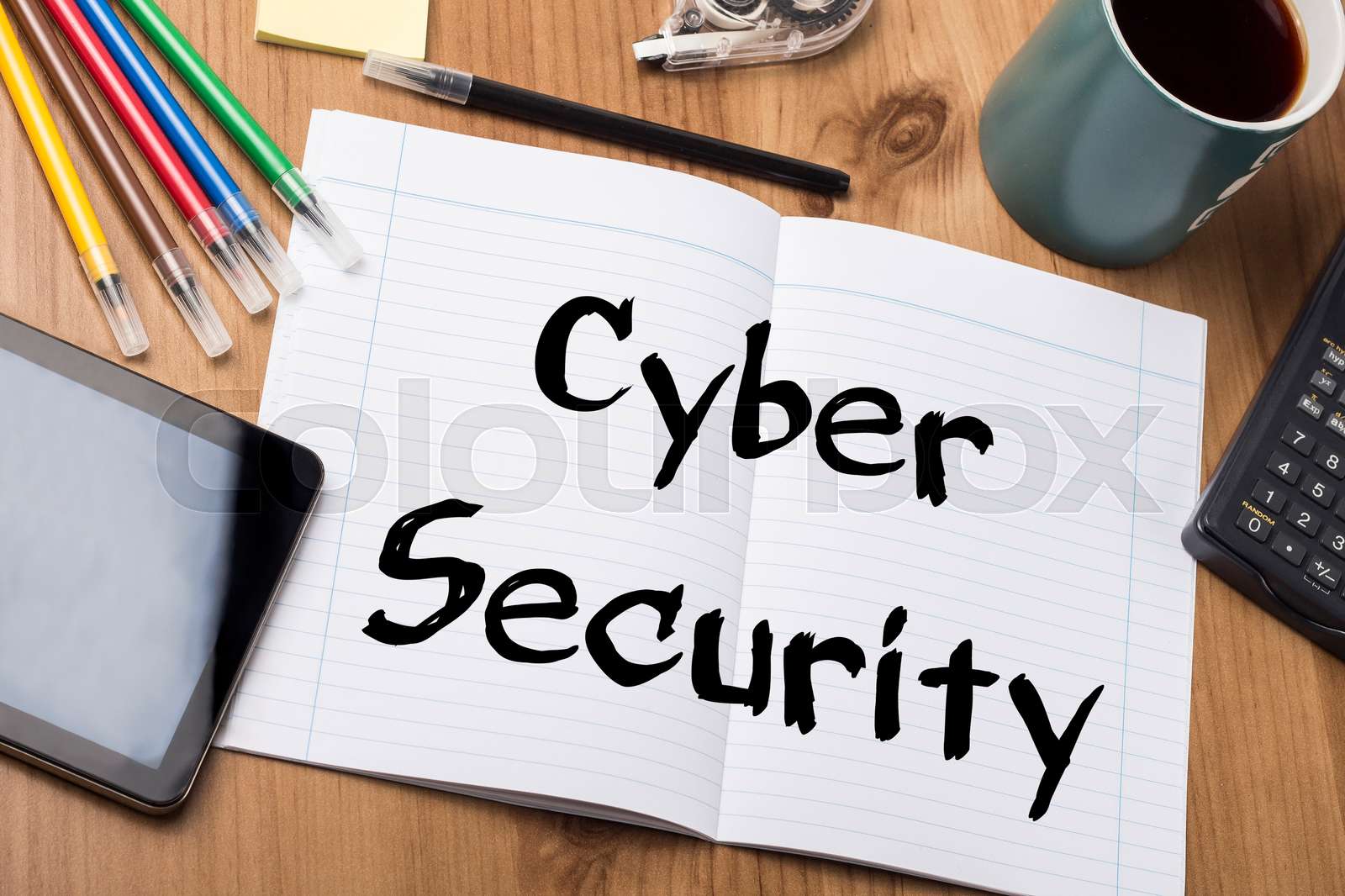 Cyber Security - Note Pad With Text | Stock image | Colourbox