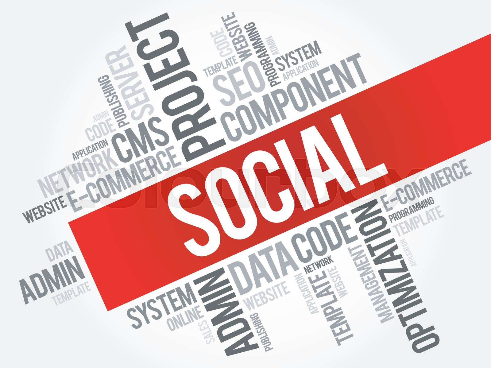 Social word cloud | Stock vector | Colourbox