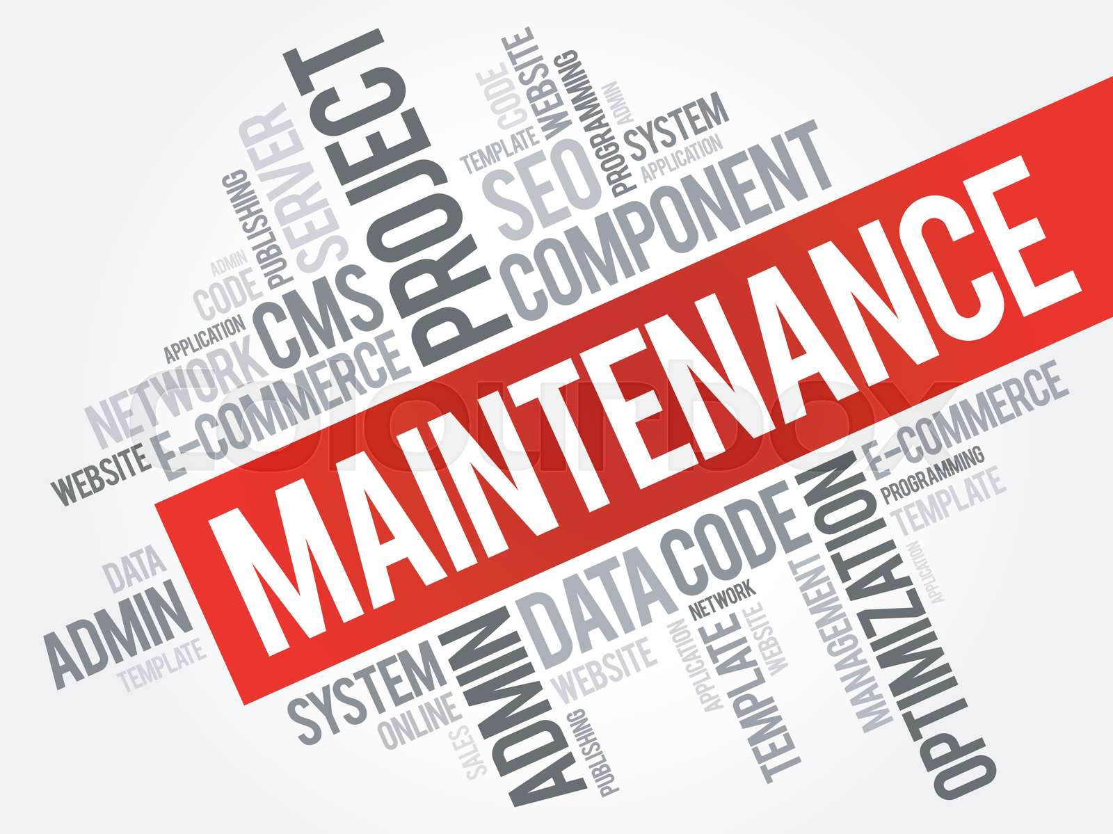 Maintenance word cloud | Stock vector | Colourbox