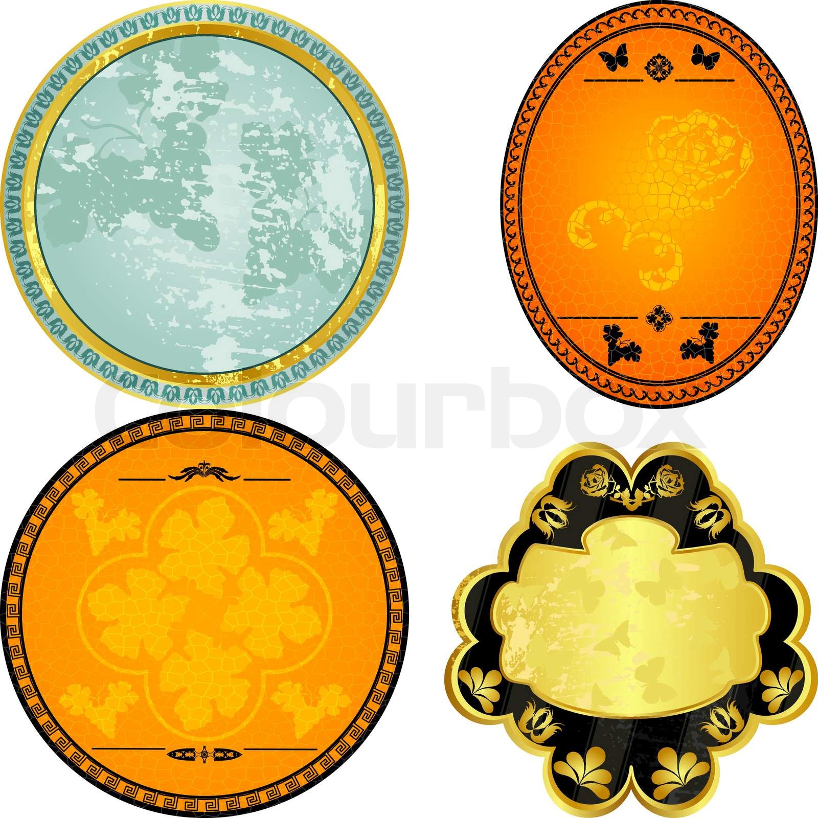 Sammlung von Vintage- Etiketten. | Stock-Vektor | Colourbox