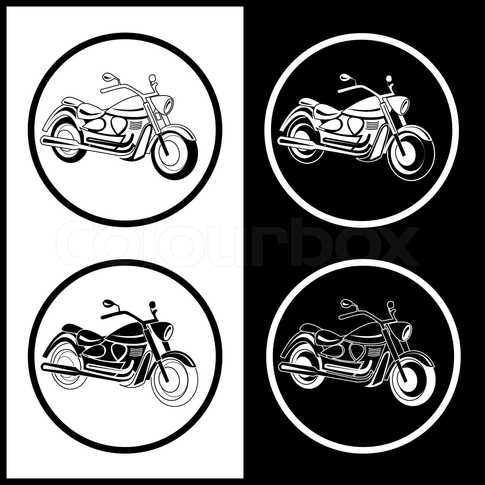 Vector Motorrad Ikonen | Stock-Vektor | Colourbox