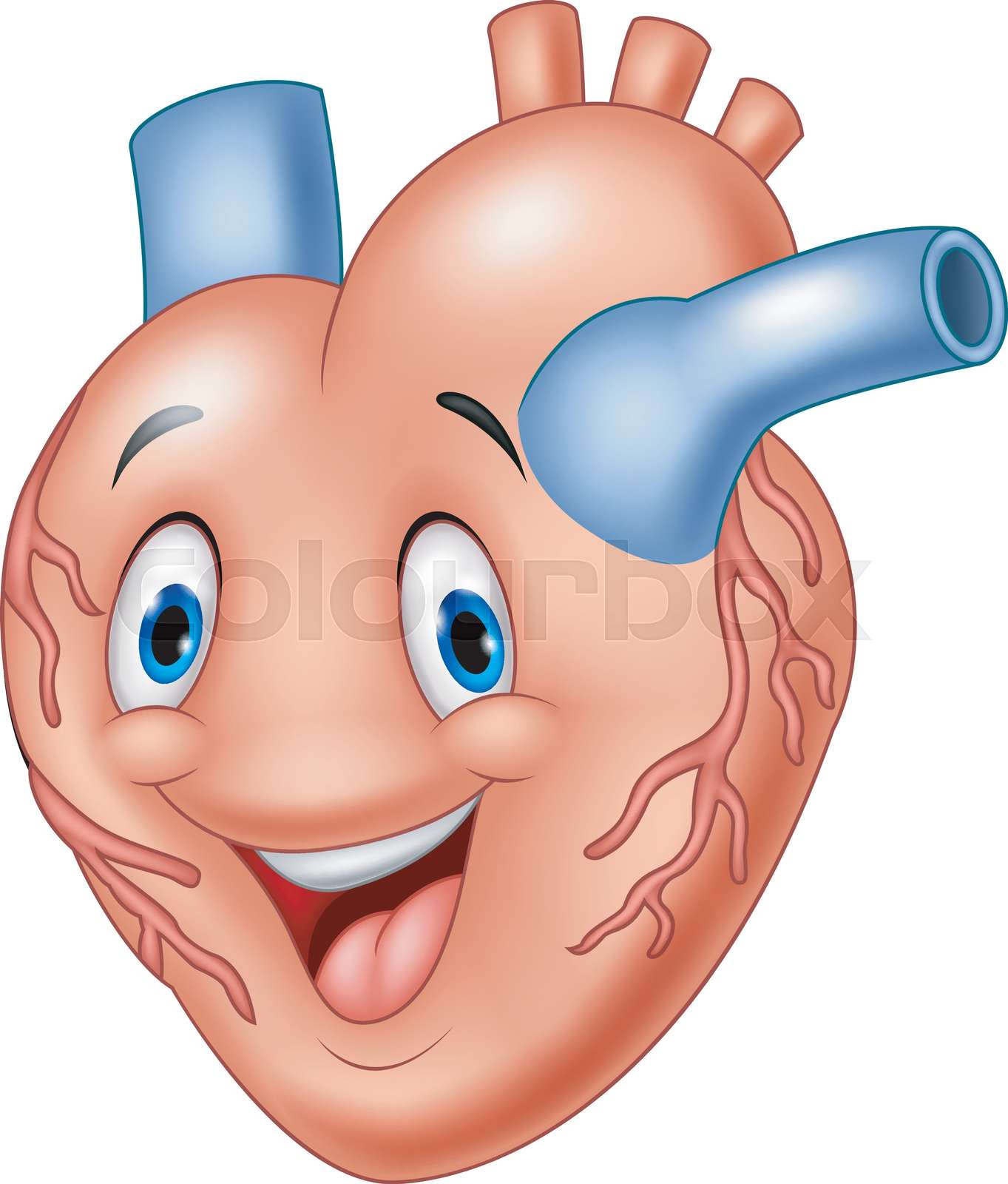 Cartoon happy heart | Stock vector | Colourbox