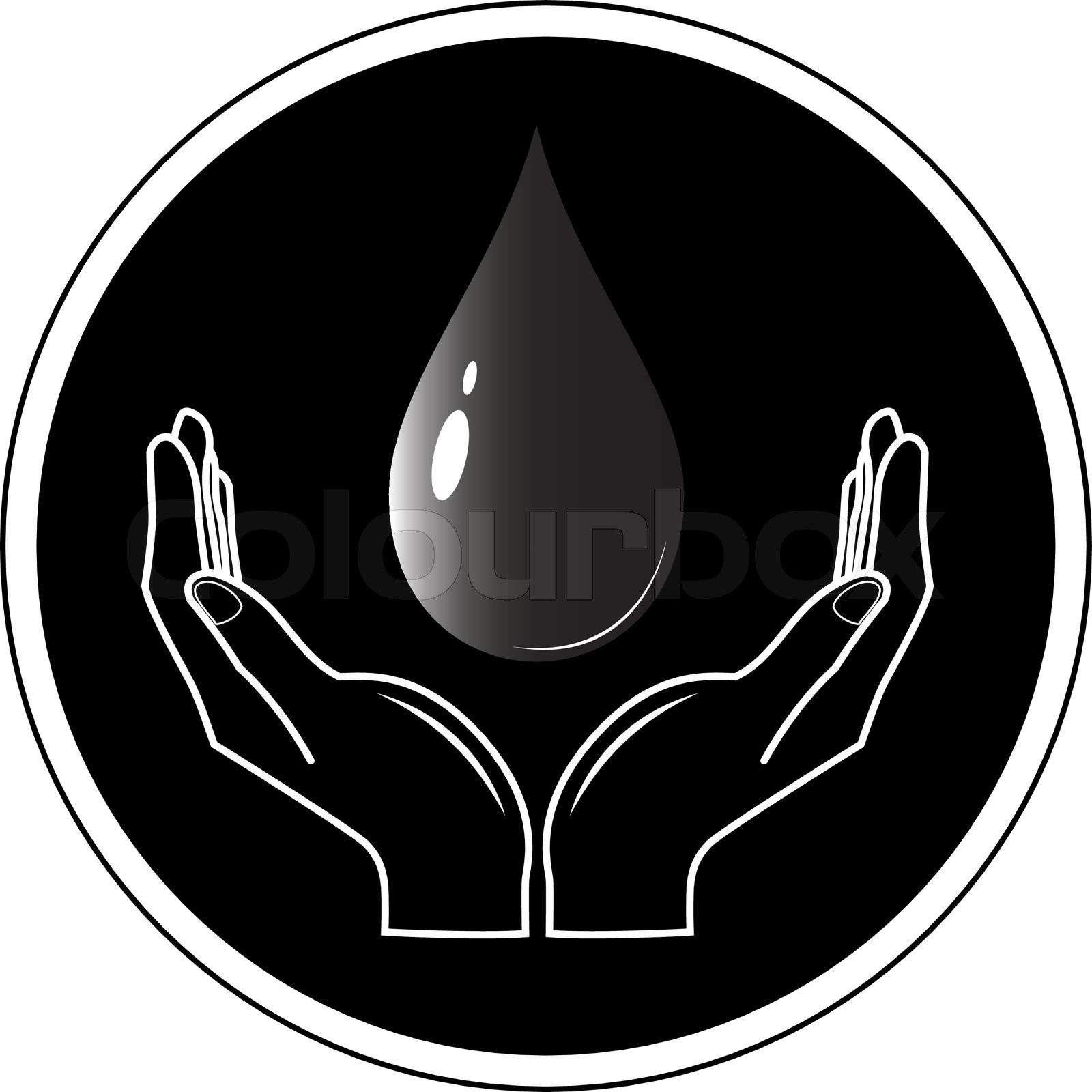 Vector drop in hands icon | Stock vector | Colourbox