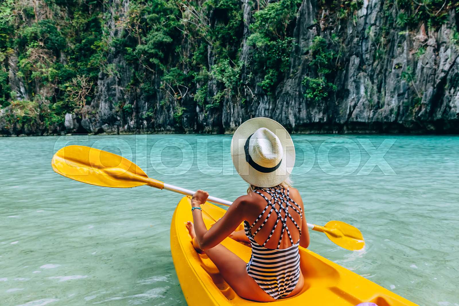 Kayaking in El Nido, Palawan, Philippines | Stock image | Colourbox