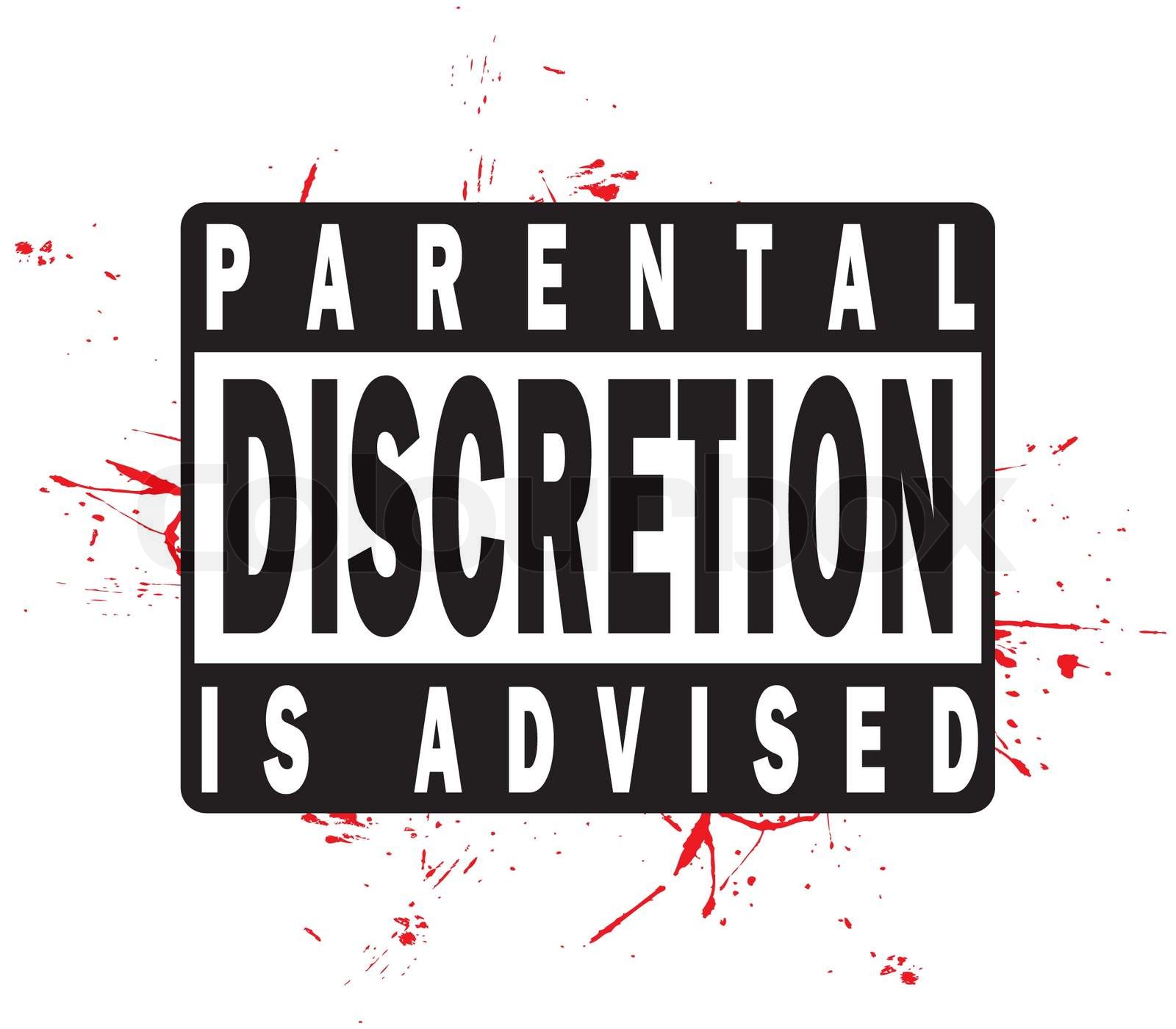 A parental discretion warning label for music or video of a mature ...
