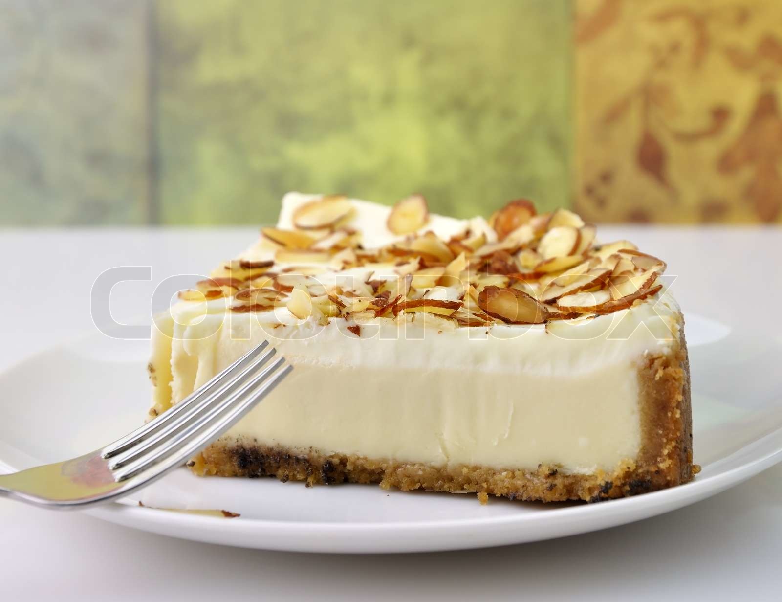 cheesecake slices on a plate | Stock image | Colourbox