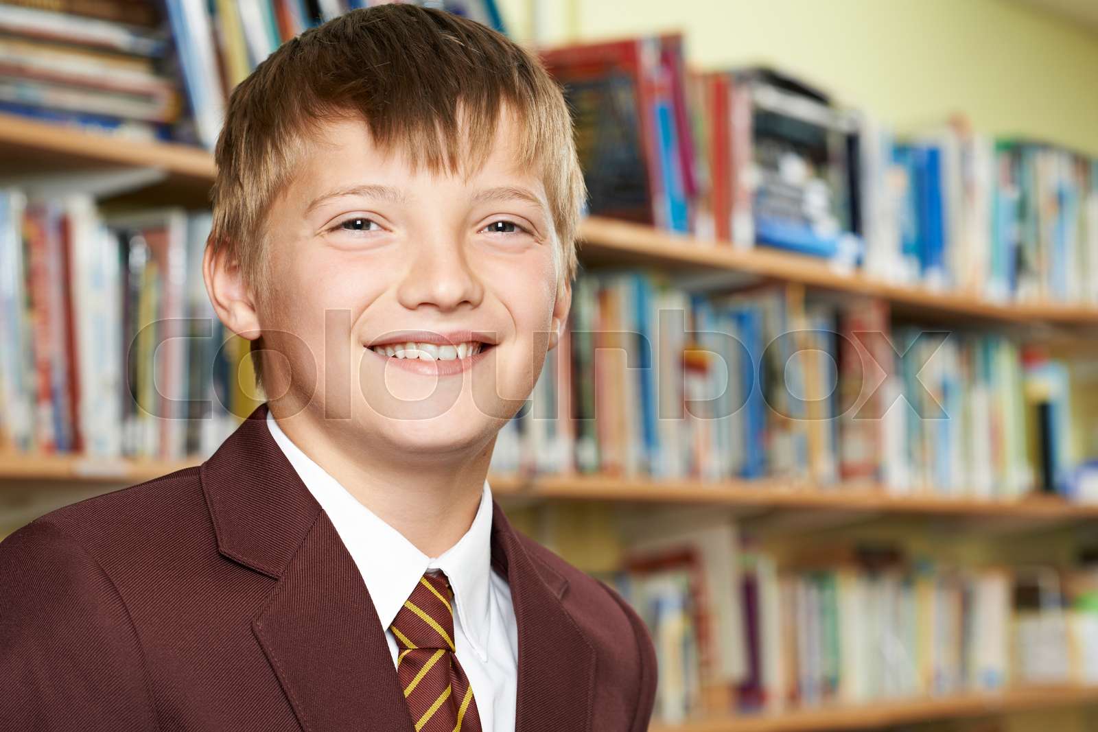 Portrait Of Male Elementary School Pupil In Uniform | Stock image ...