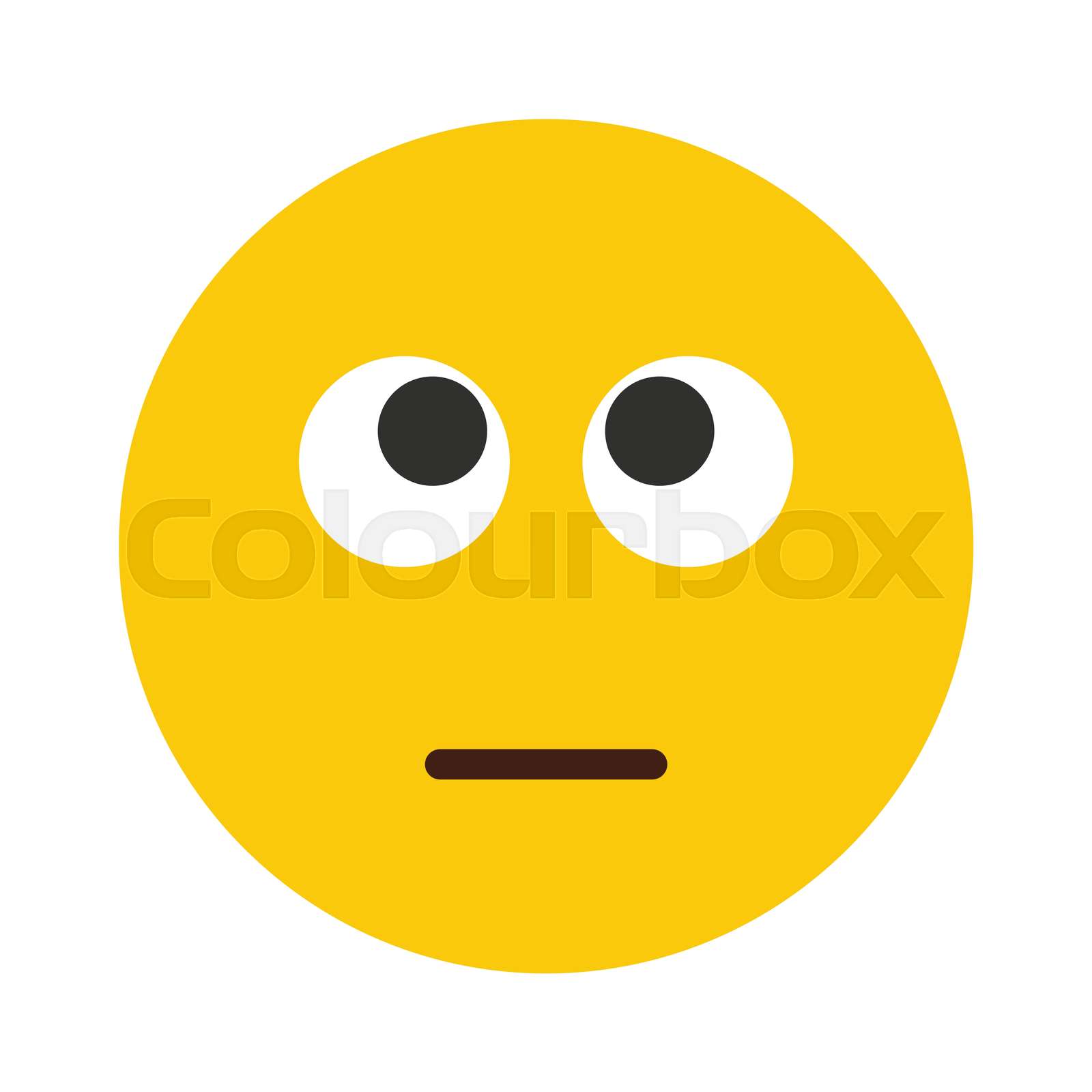 Flat smile emodji isolated on white background | Stock vector | Colourbox