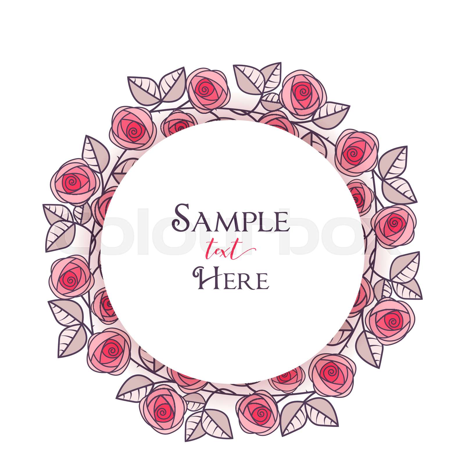 Vector of roses frame | Stock vector | Colourbox