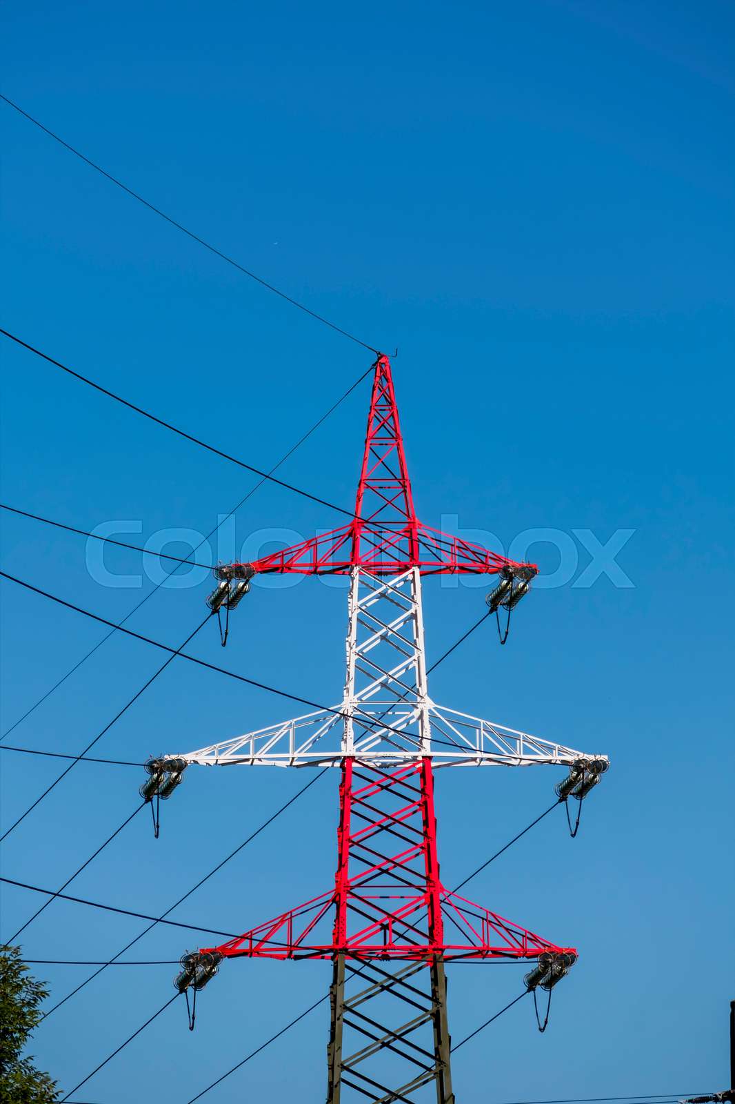 pylon red and white | Stock image | Colourbox