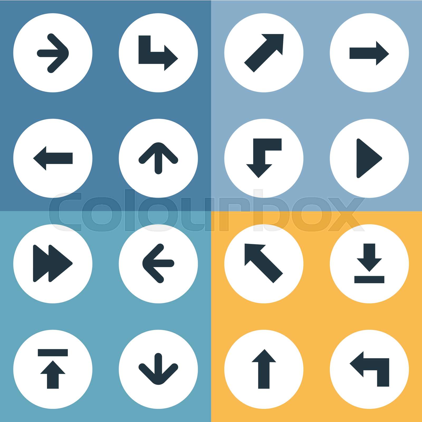 Vector Illustration Set Of Simple Indicator Icons. Elements Upward ...