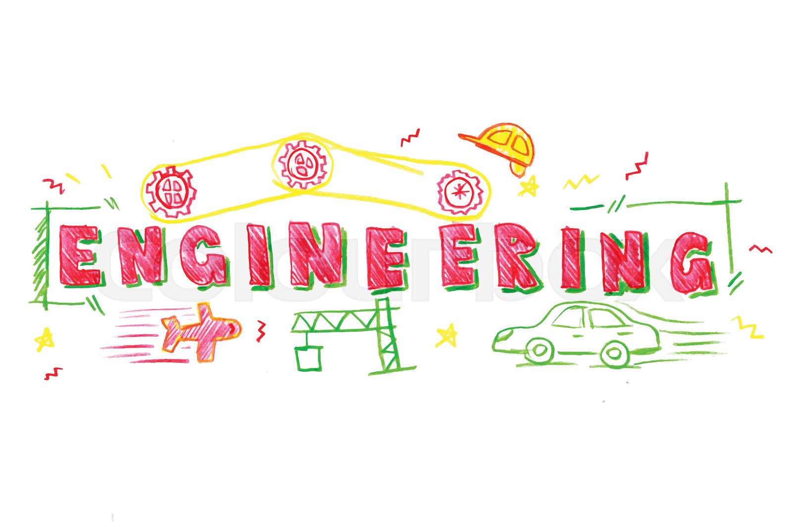 Engineering word illustration | Stock vector | Colourbox