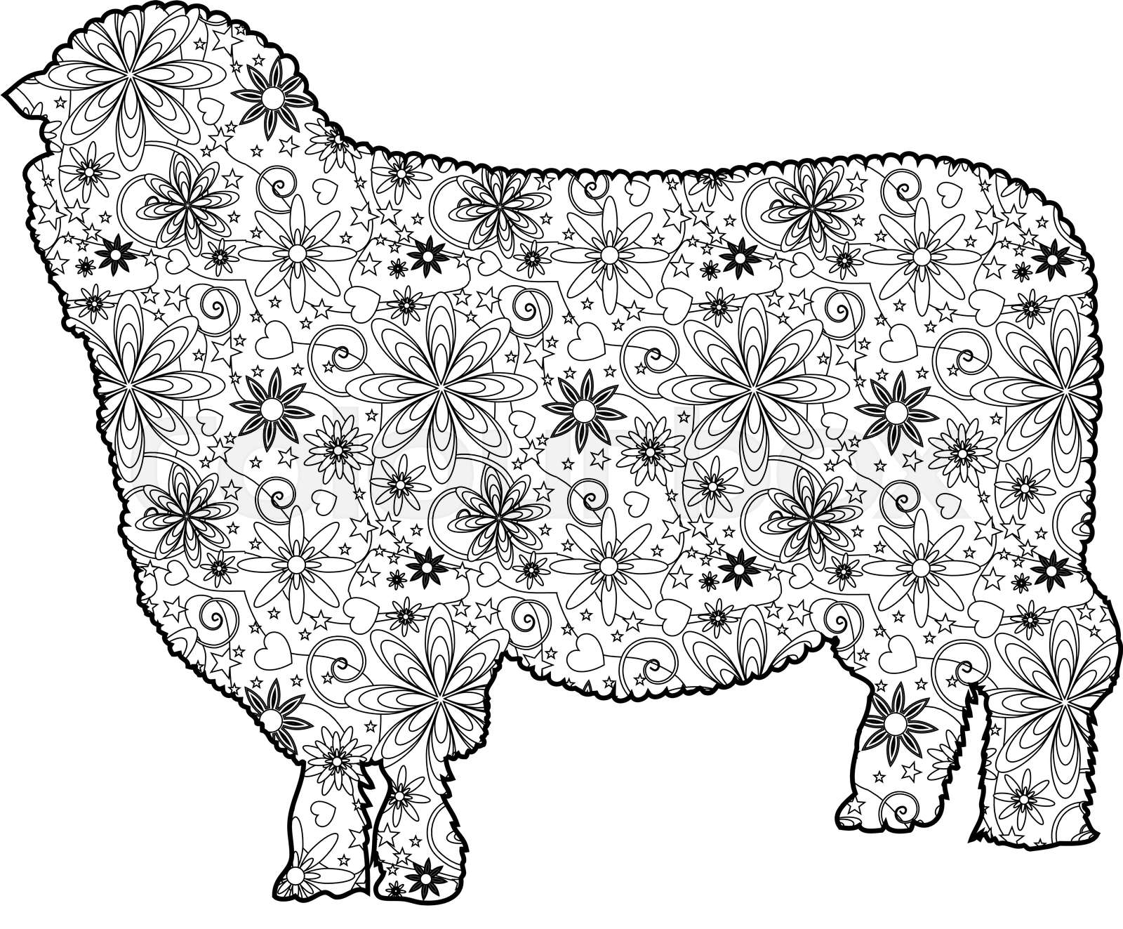 Zentangle Sheep | Stock vector | Colourbox