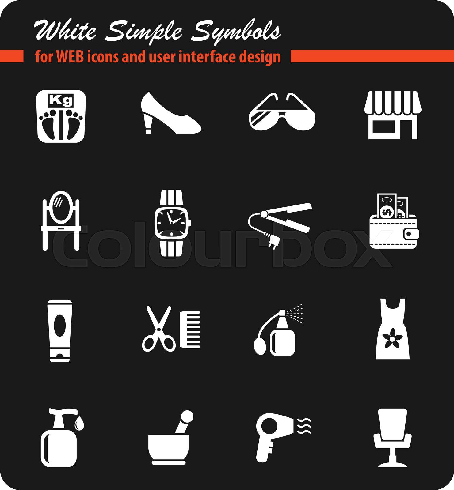 beauty salon icon set | Stock vector | Colourbox