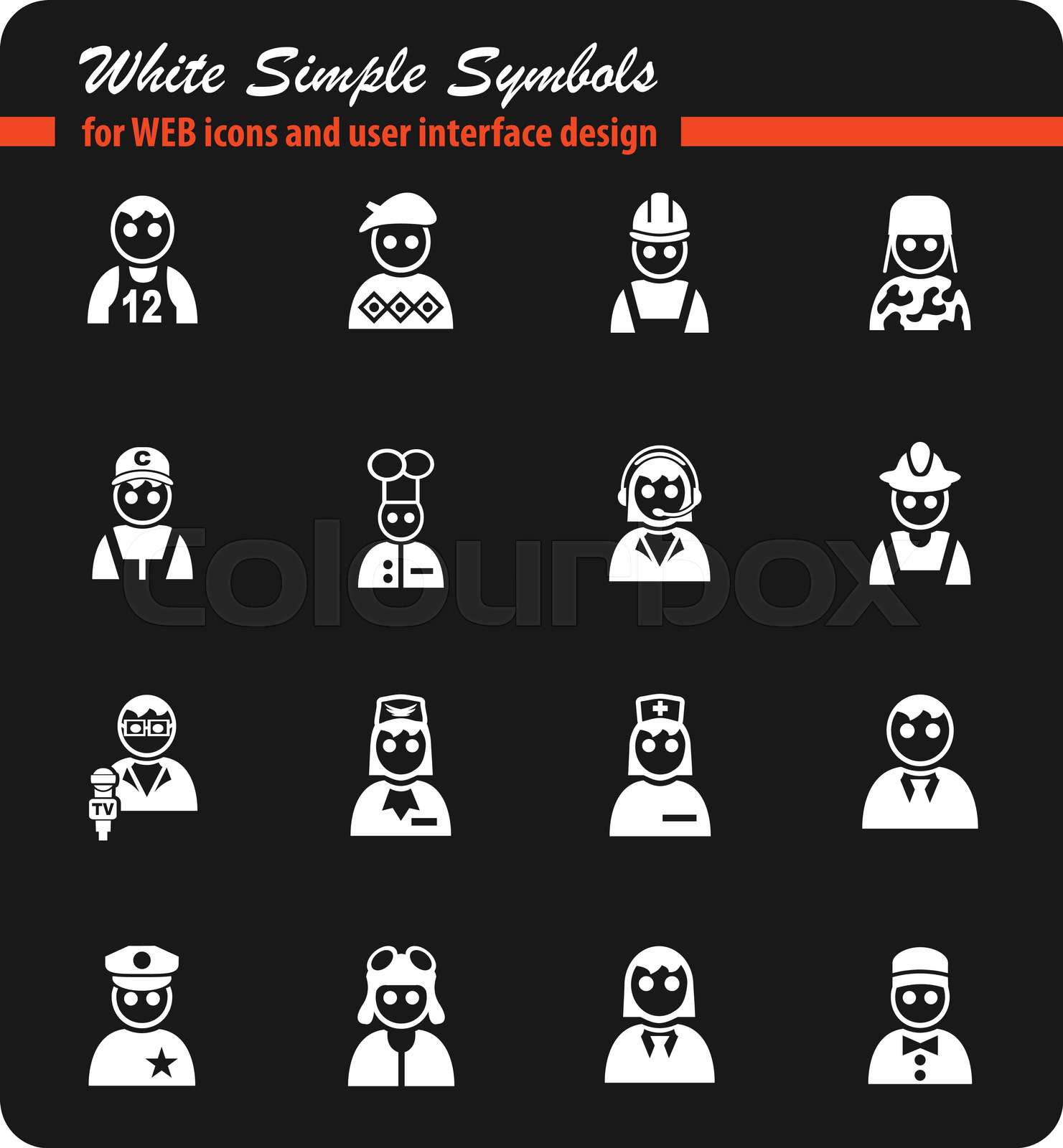 occupation icon set | Stock vector | Colourbox