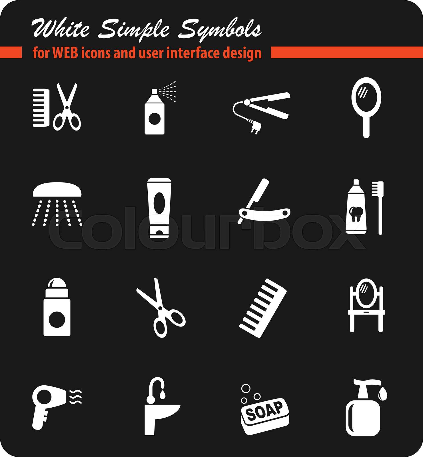 personal care icon set | Stock vector | Colourbox