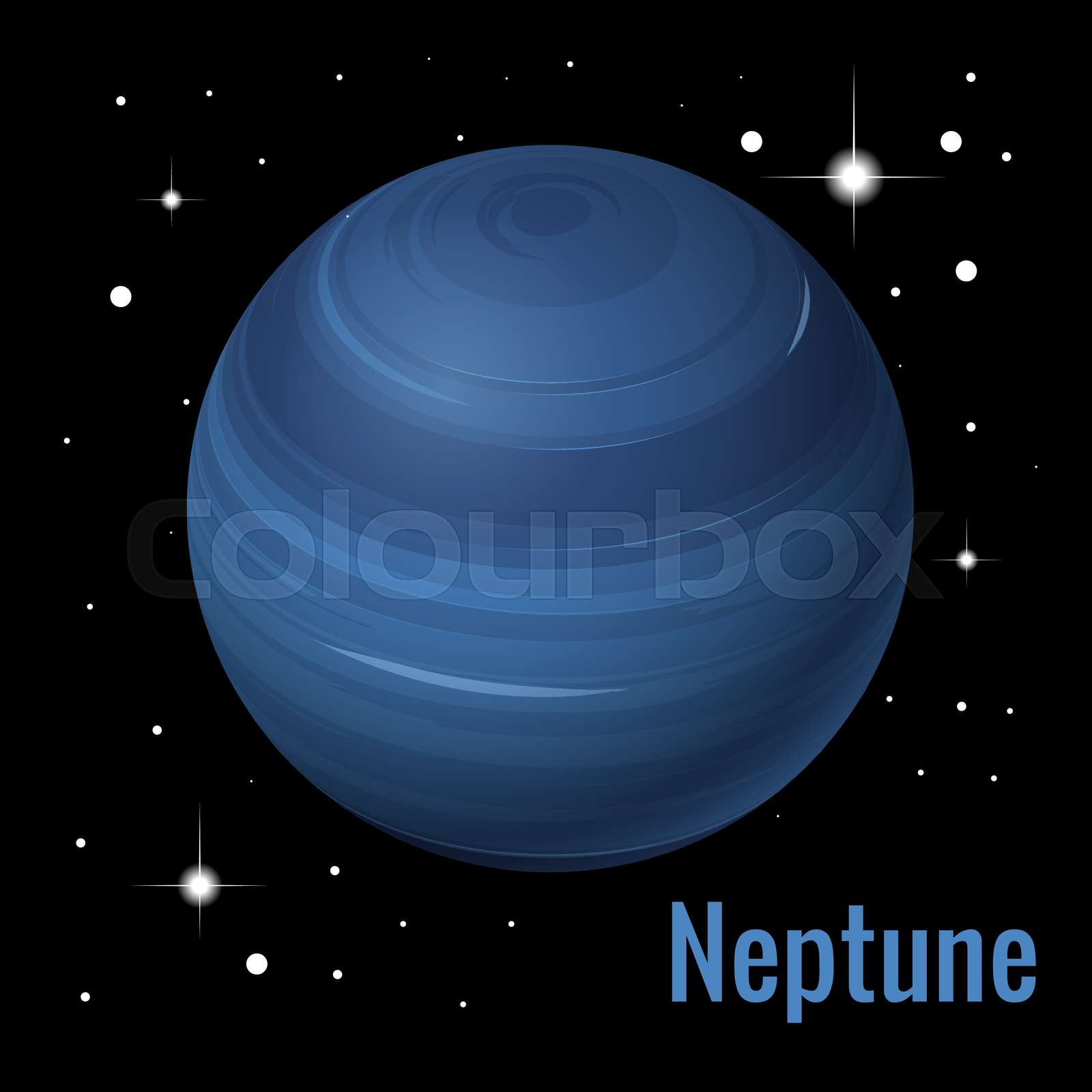 Isometric Neptune planet vector illustration | Stock vector | Colourbox