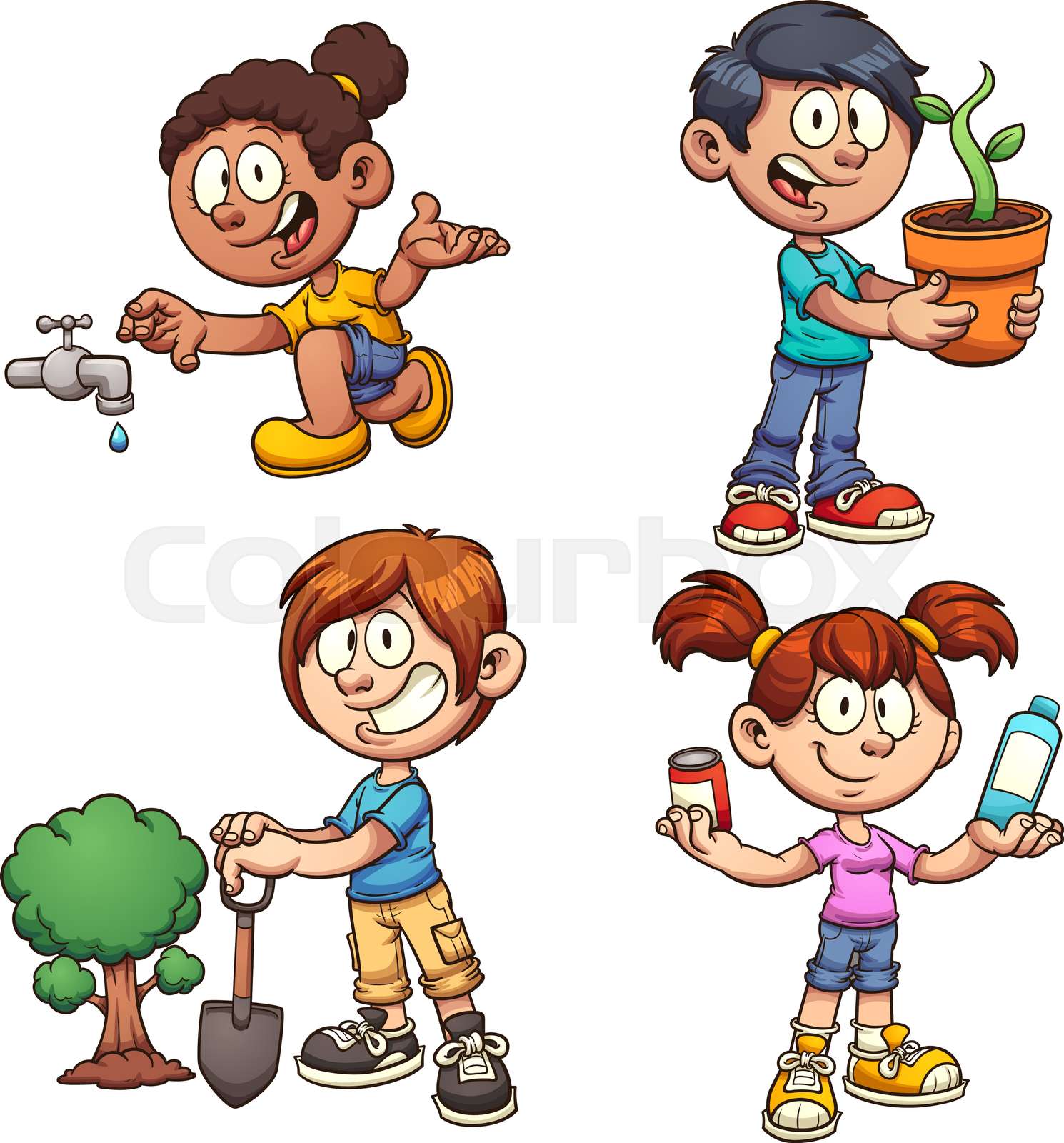 Ecology kids | Stock vector | Colourbox