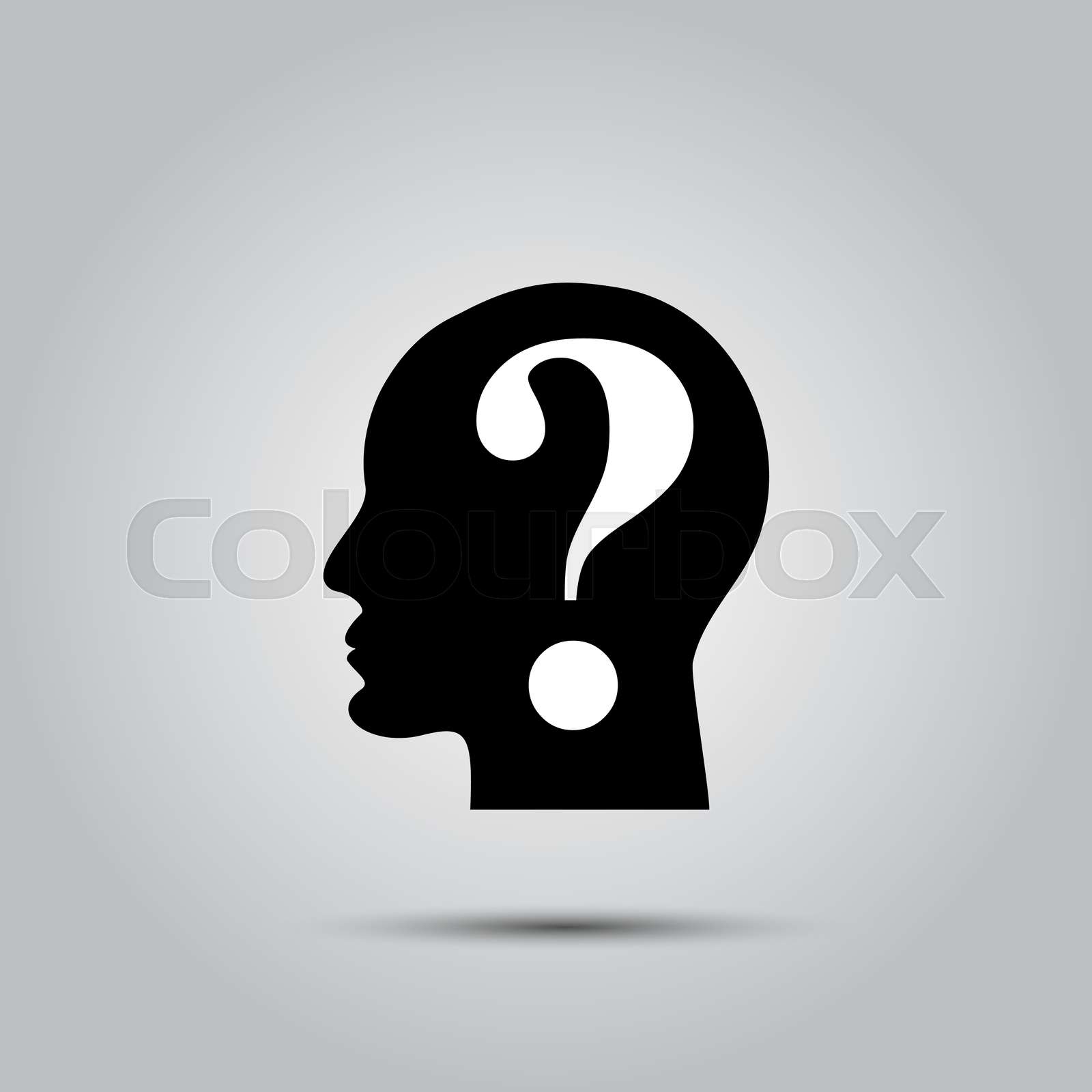Question mark human head | Stock vector | Colourbox
