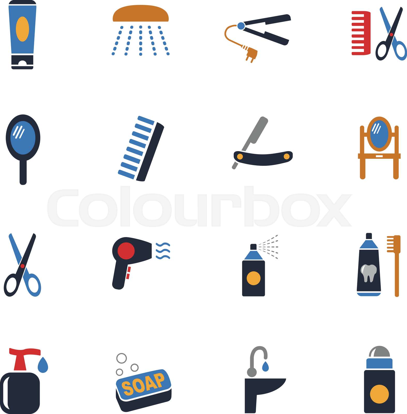 personal care icon set | Stock vector | Colourbox