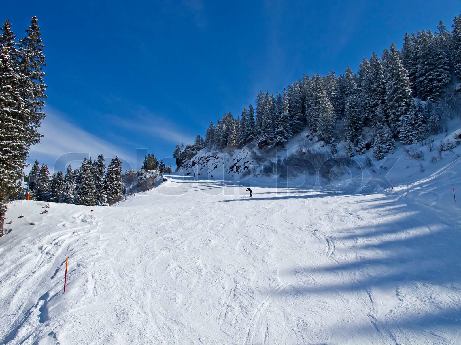 Hældning på ski resort Flumserberg | Stock foto | Colourbox