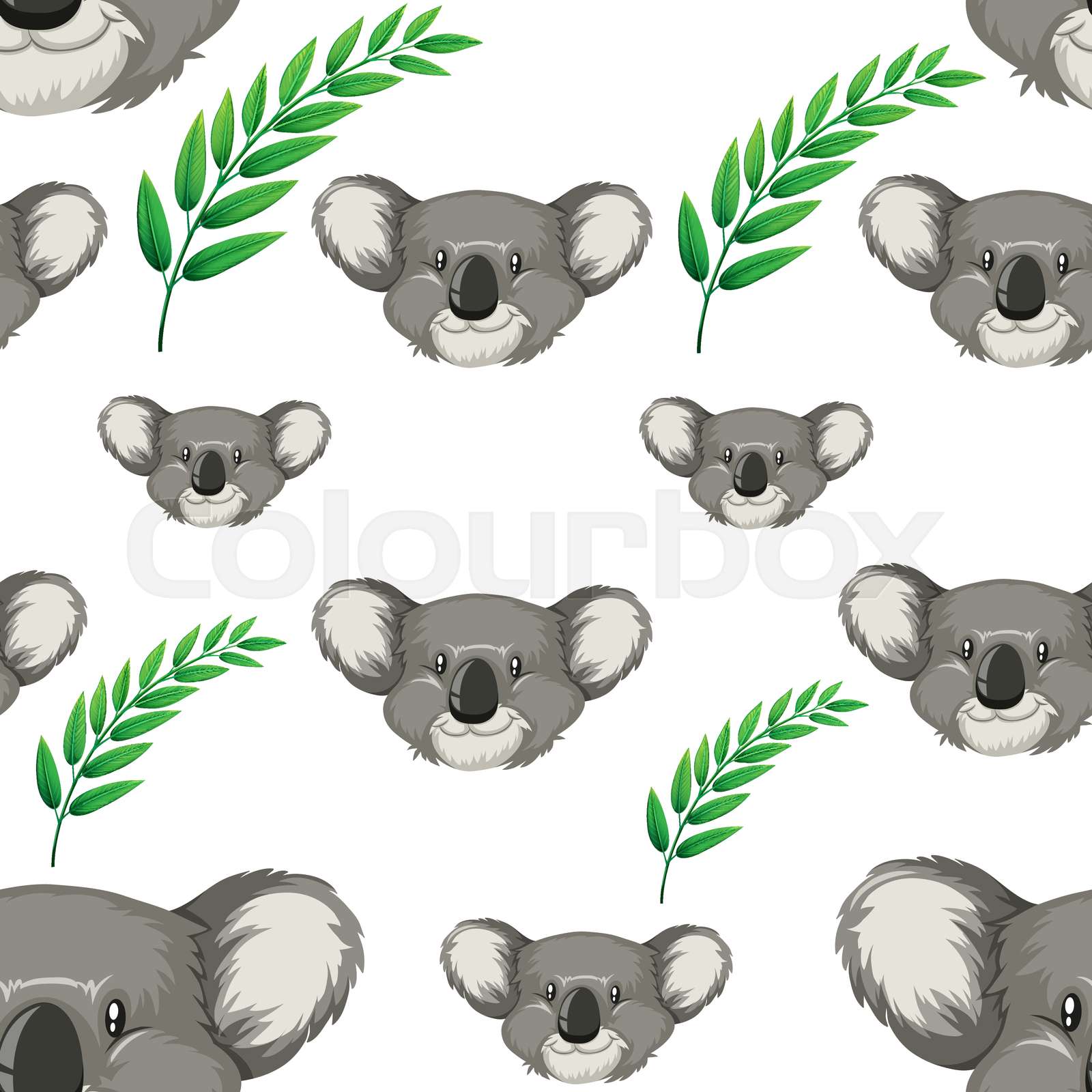 Seamless background with koala bears | Stock vector | Colourbox