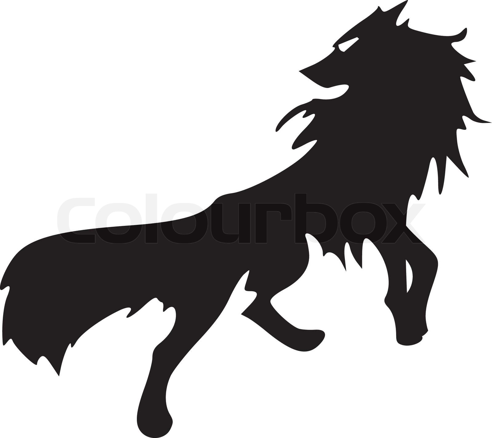 silhouette of wolf | Stock vector | Colourbox