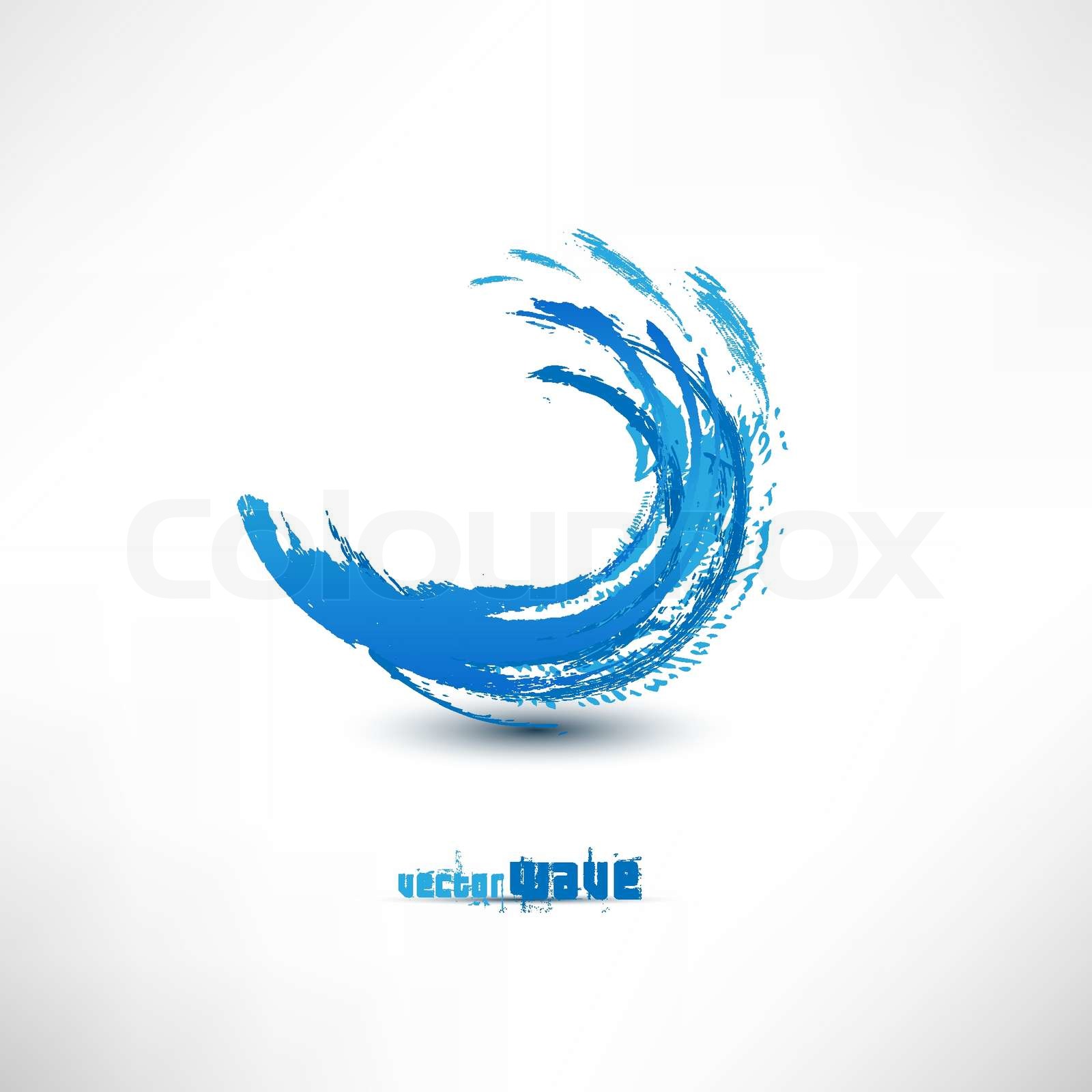 Blue wave sign | Stock vector | Colourbox