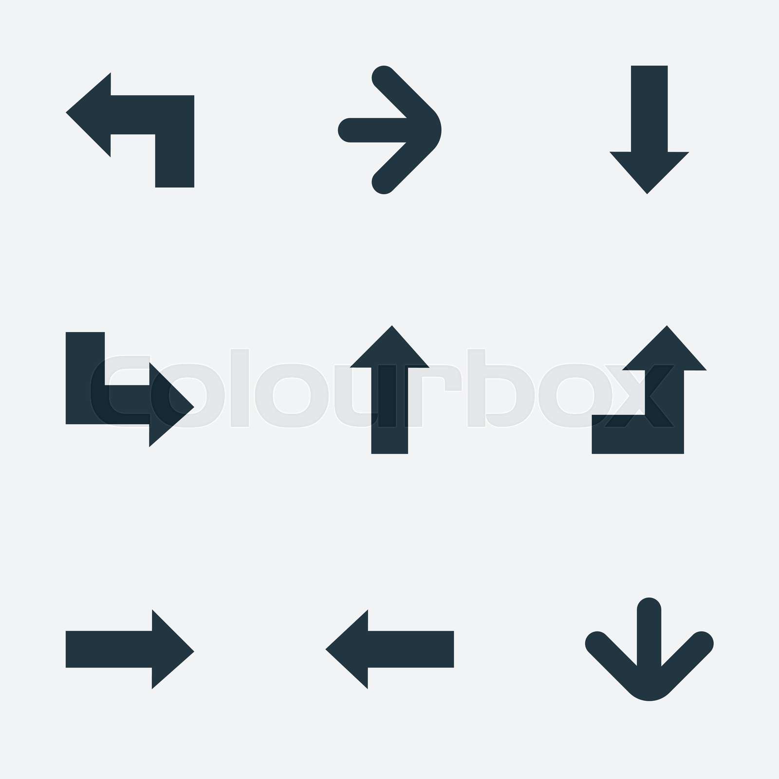 Vector Illustration Set Of Simple Indicator Icons. Elements Upward ...