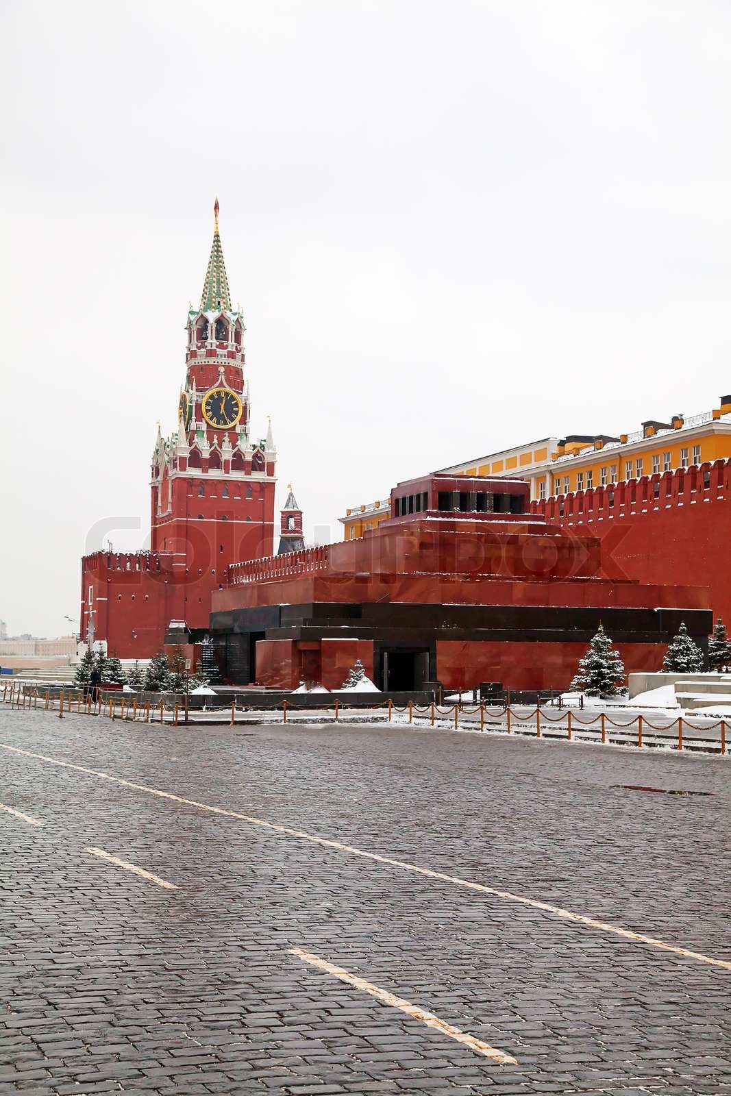 Red square in winter | Stock image | Colourbox