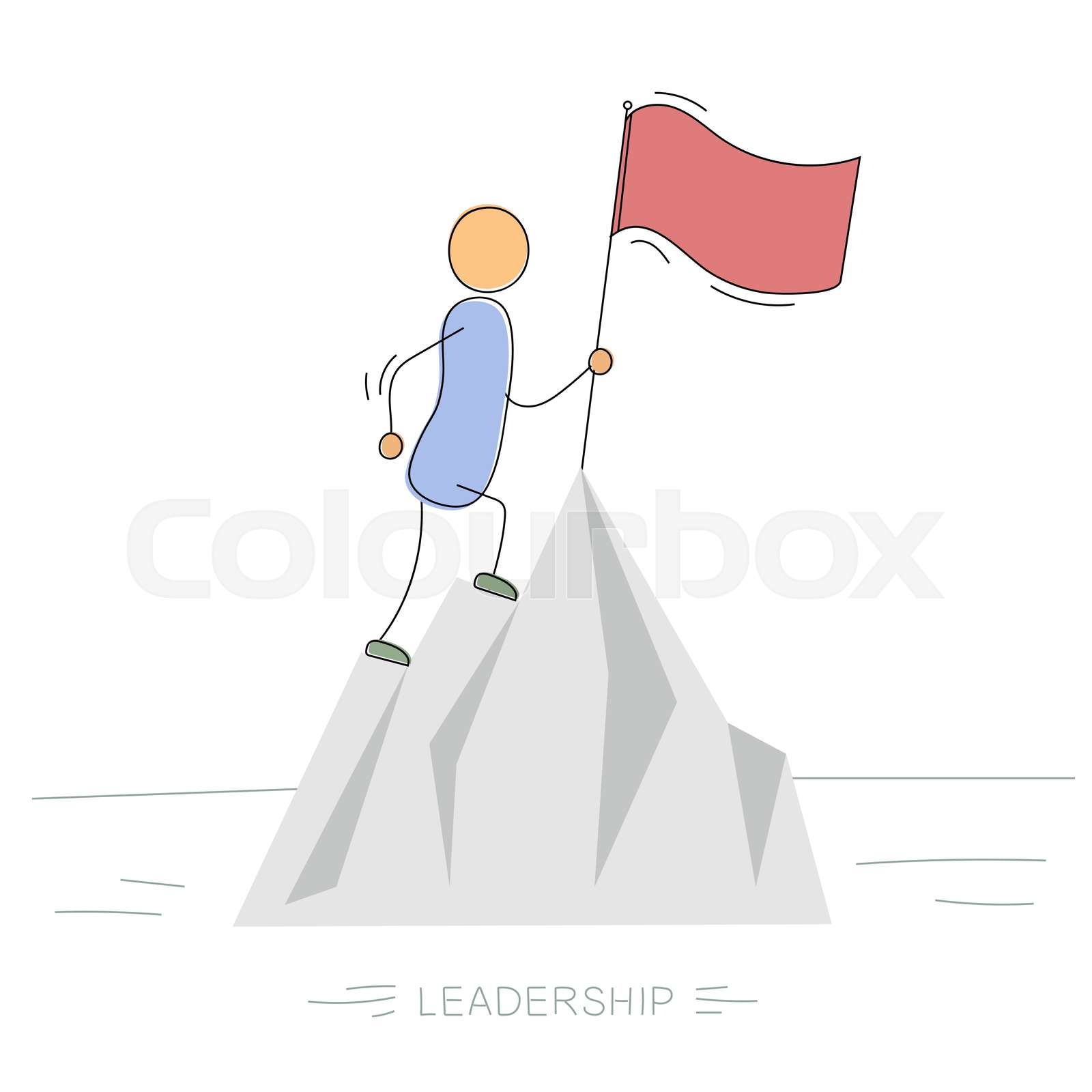 Leadership - drawing man | Stock vector | Colourbox