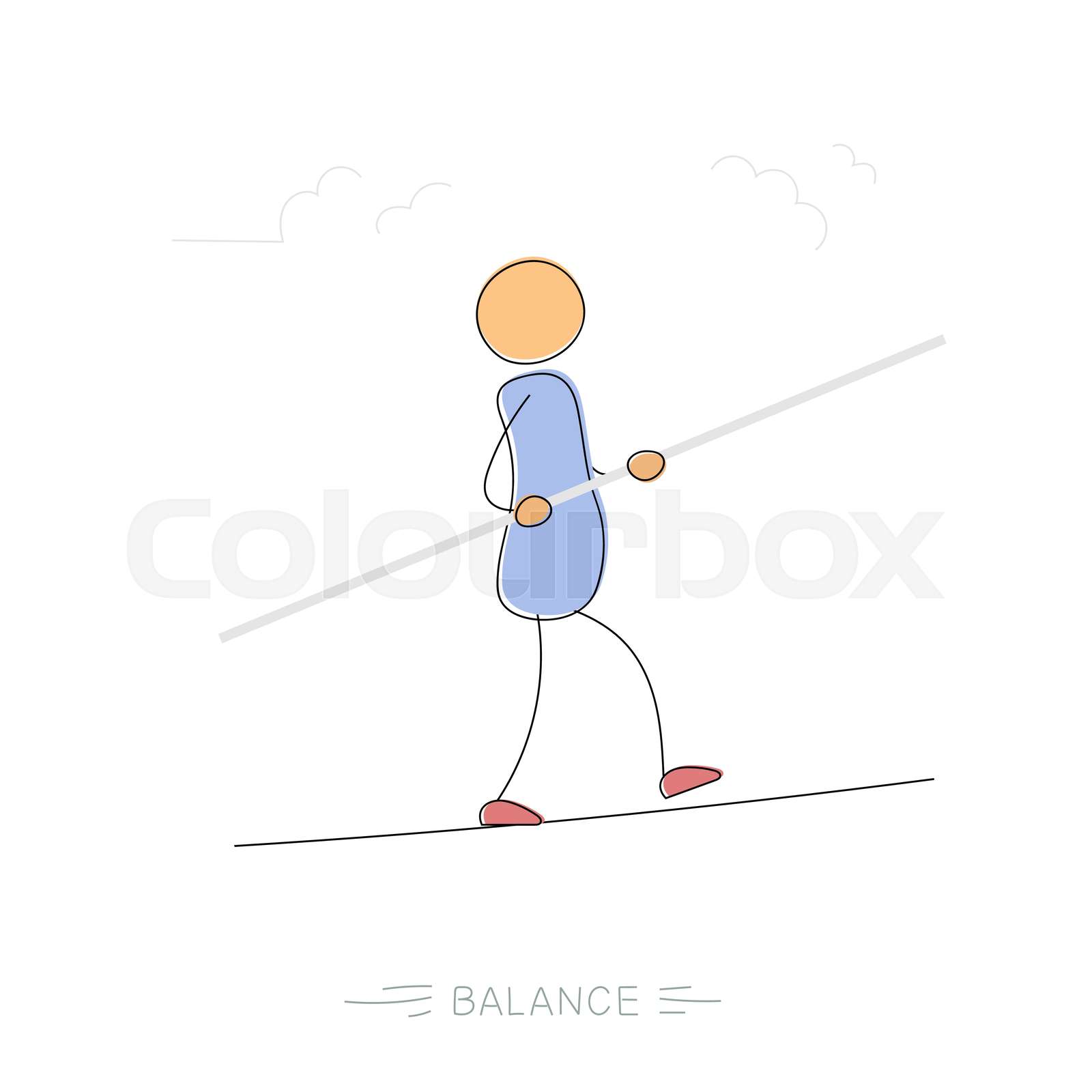 Man with balance | Stock vector | Colourbox