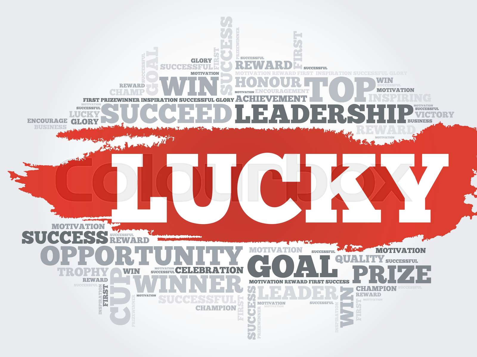 Lucky word cloud | Stock vector | Colourbox