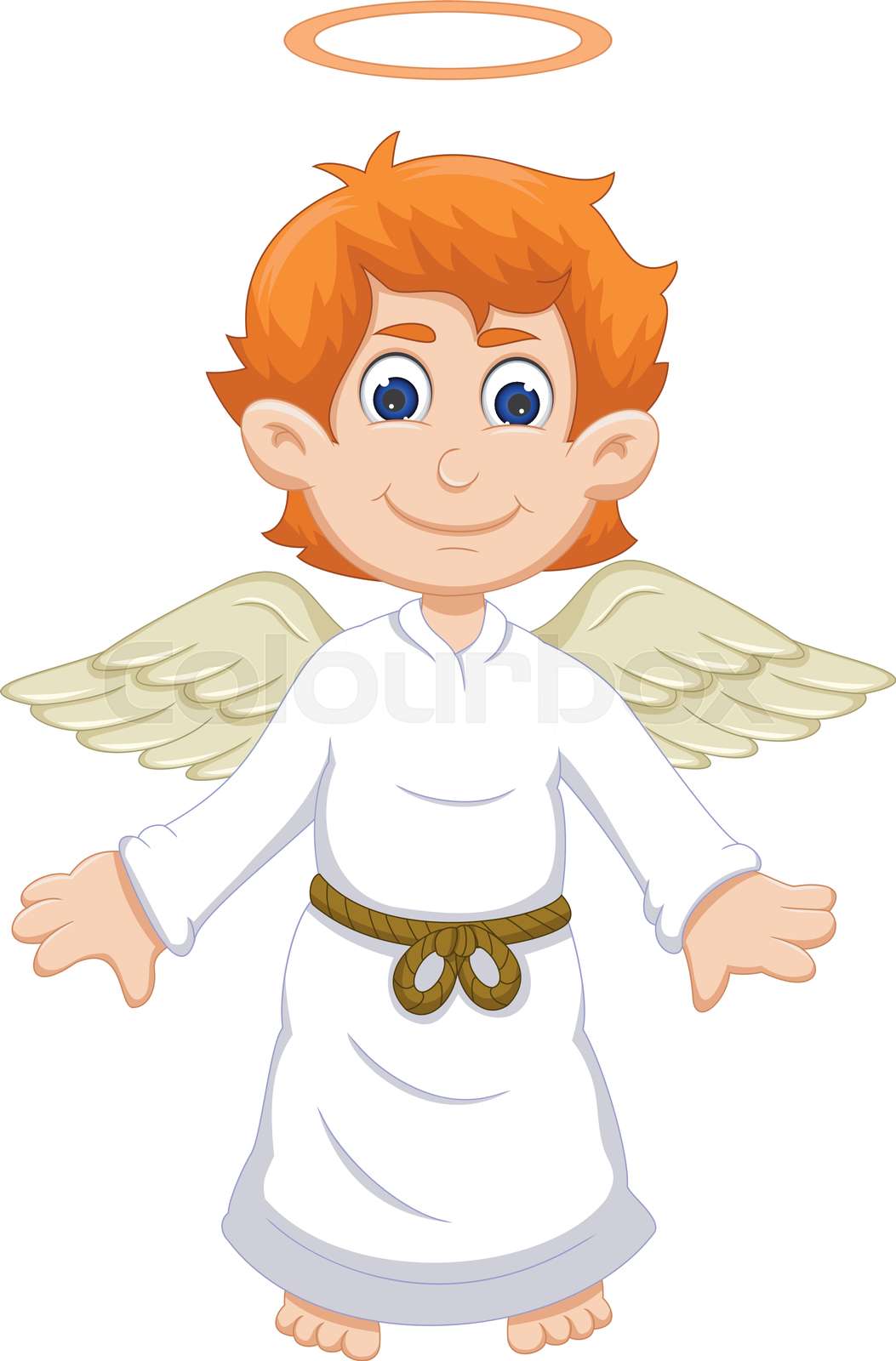 cute angel cartoon flying | Stock vector | Colourbox