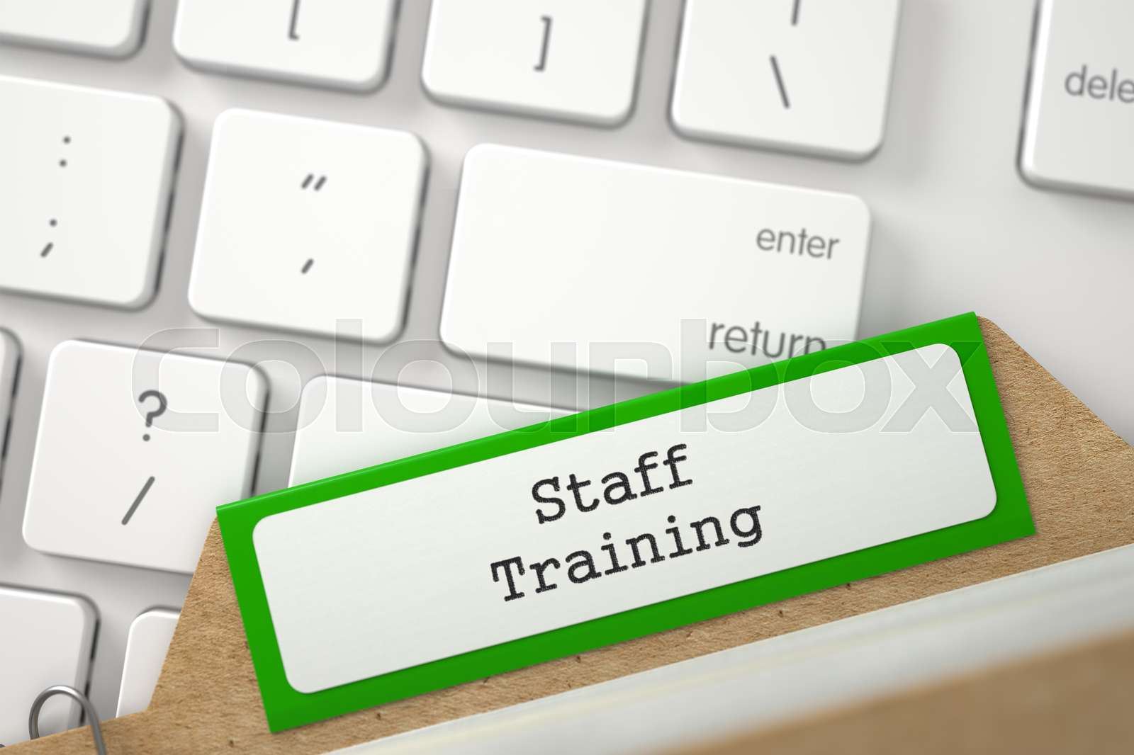Folder Register with Staff Training. 3D. | Stock image | Colourbox