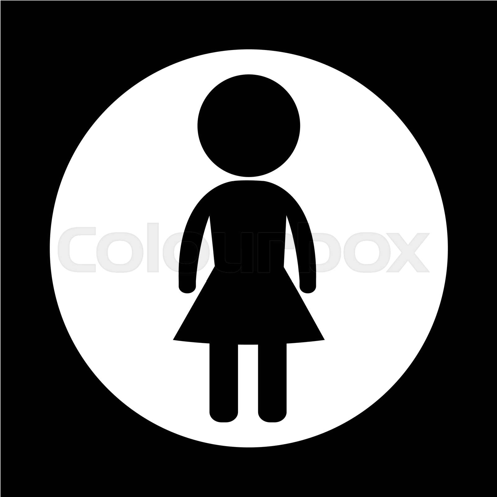 girl icon | Stock vector | Colourbox