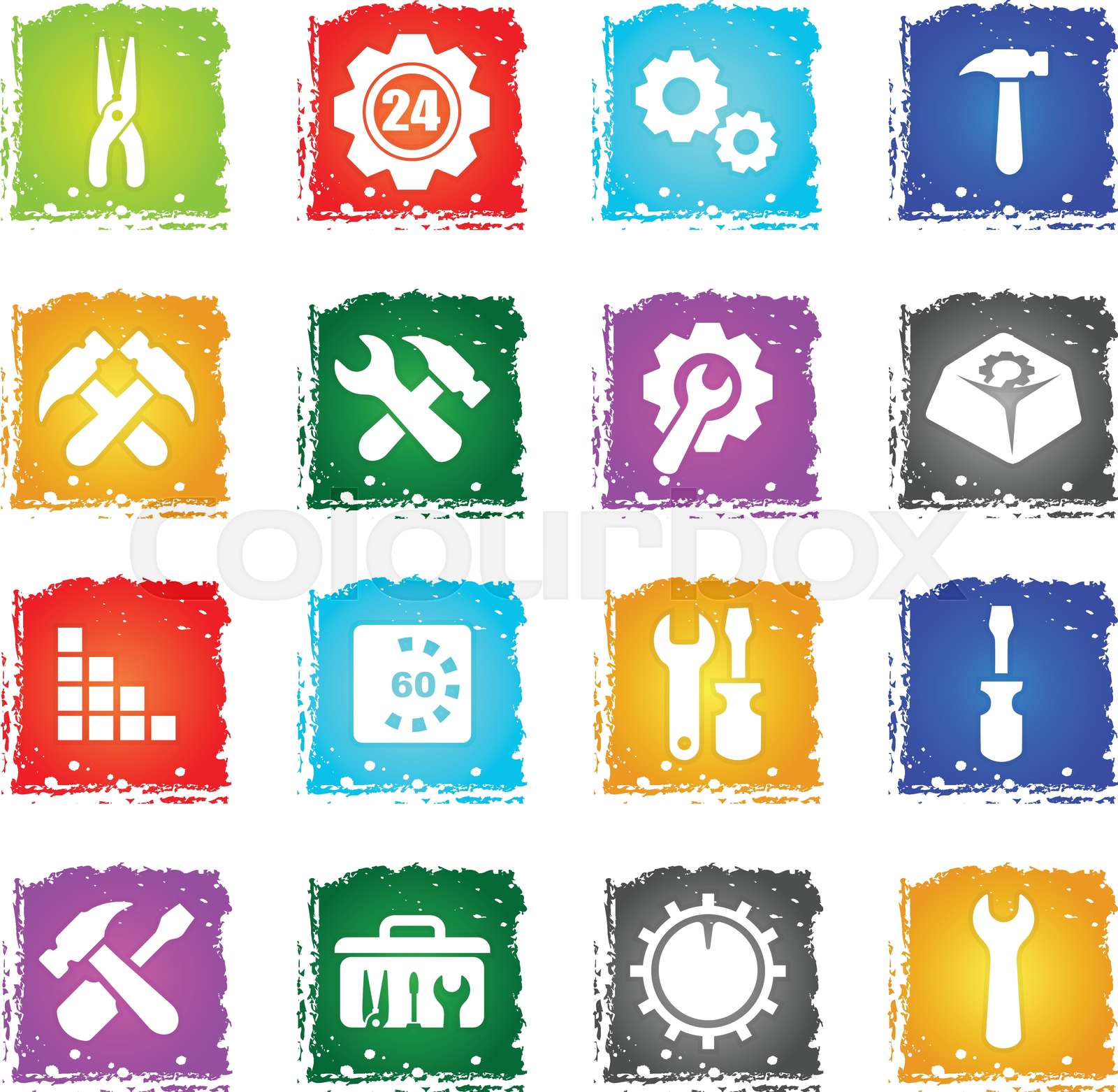 settings icon set | Stock vector | Colourbox